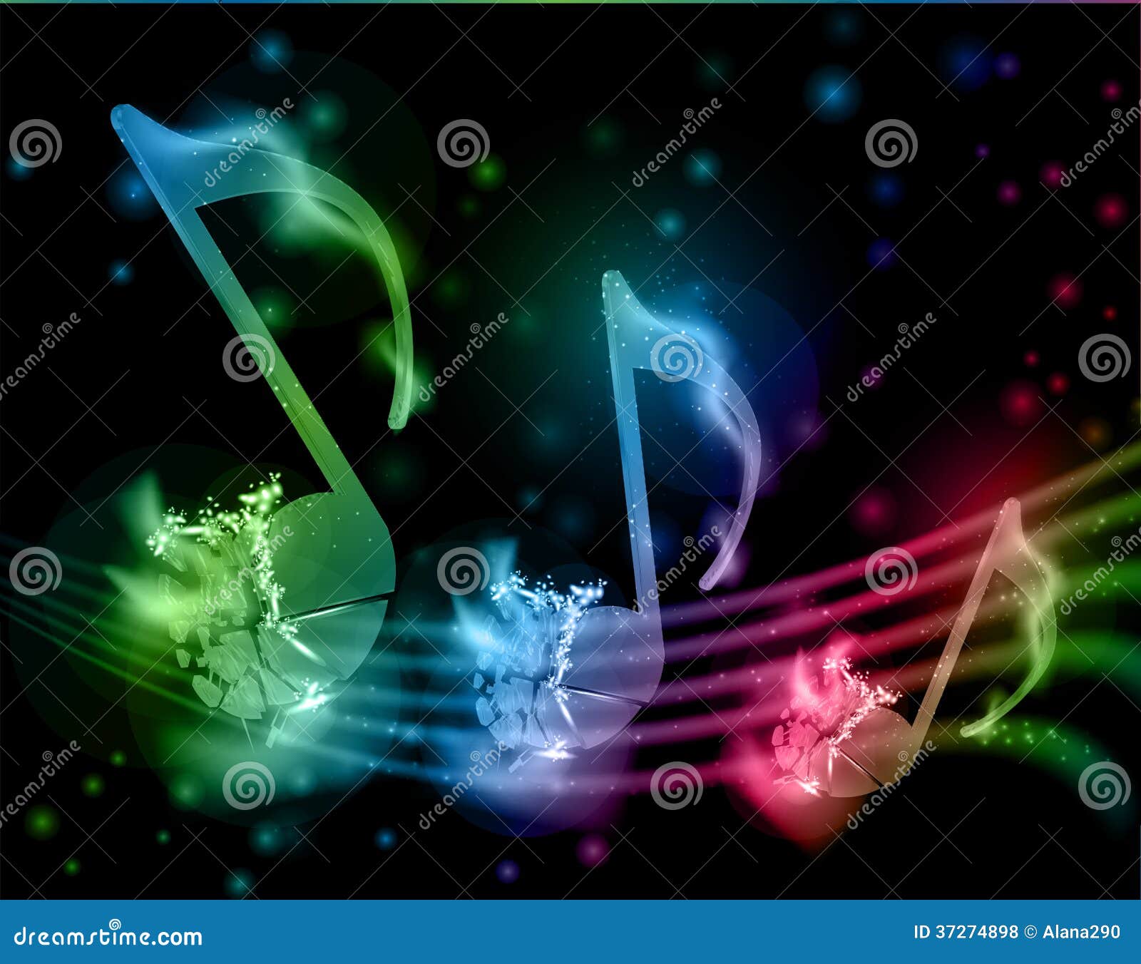 Shatterred musical notes stock vector. Illustration of artistic - 37274898