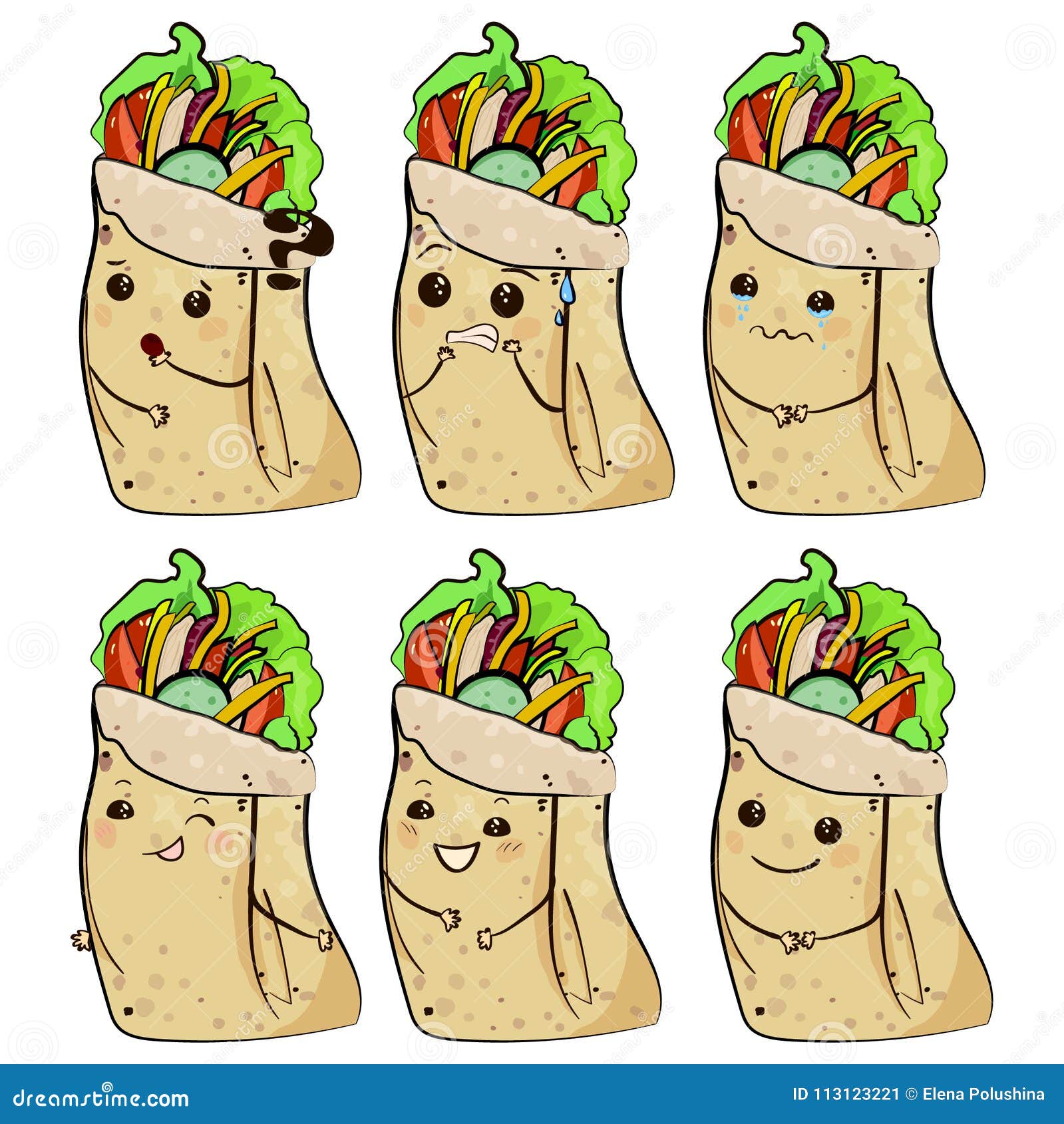 Shaurma Icon, Shawarma Vector Illustration, Chicken Roll Vector Stock ...