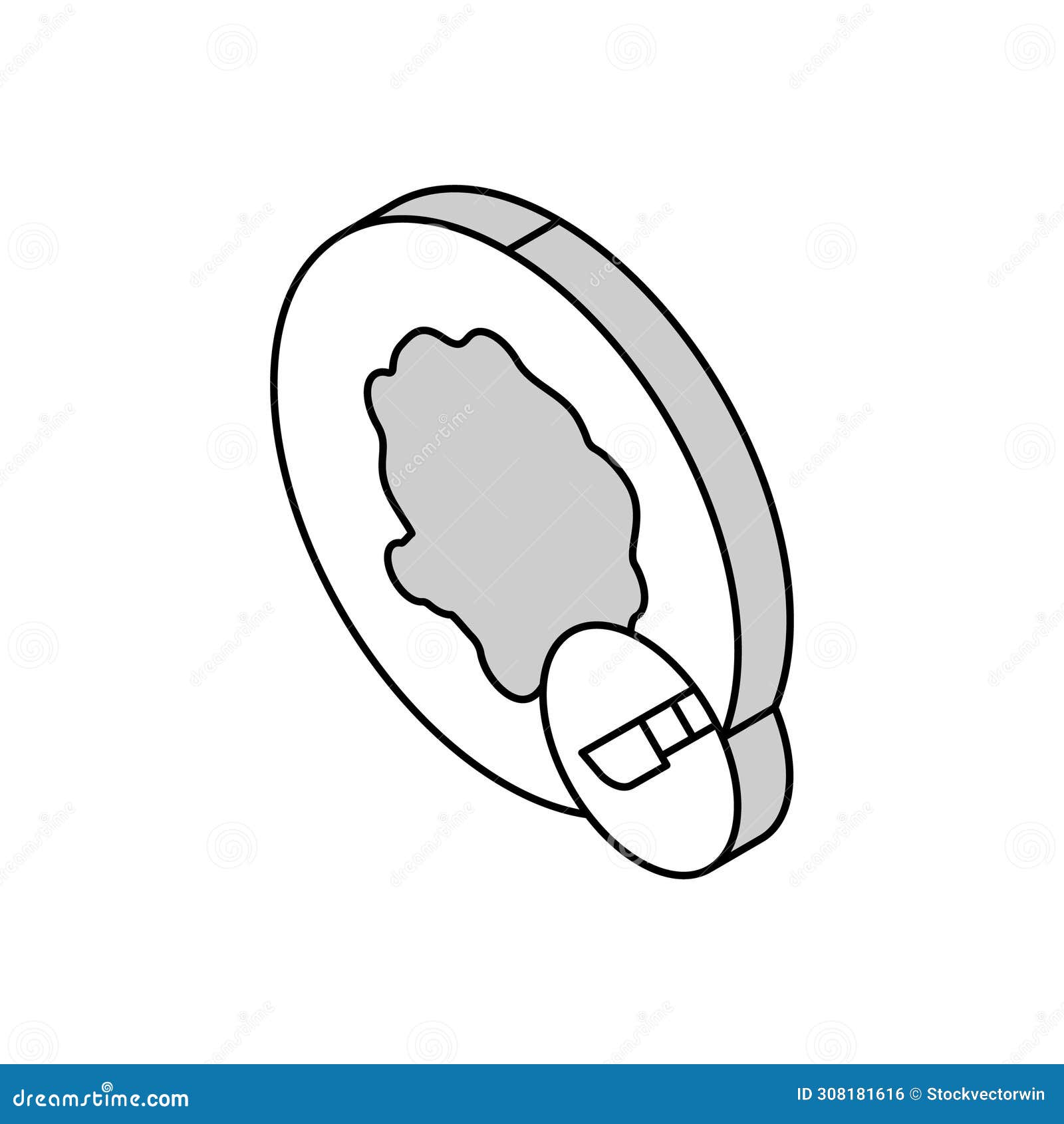 Mole Removal Line Icon In Vector, Illustration Of A Man With A Nevus On ...