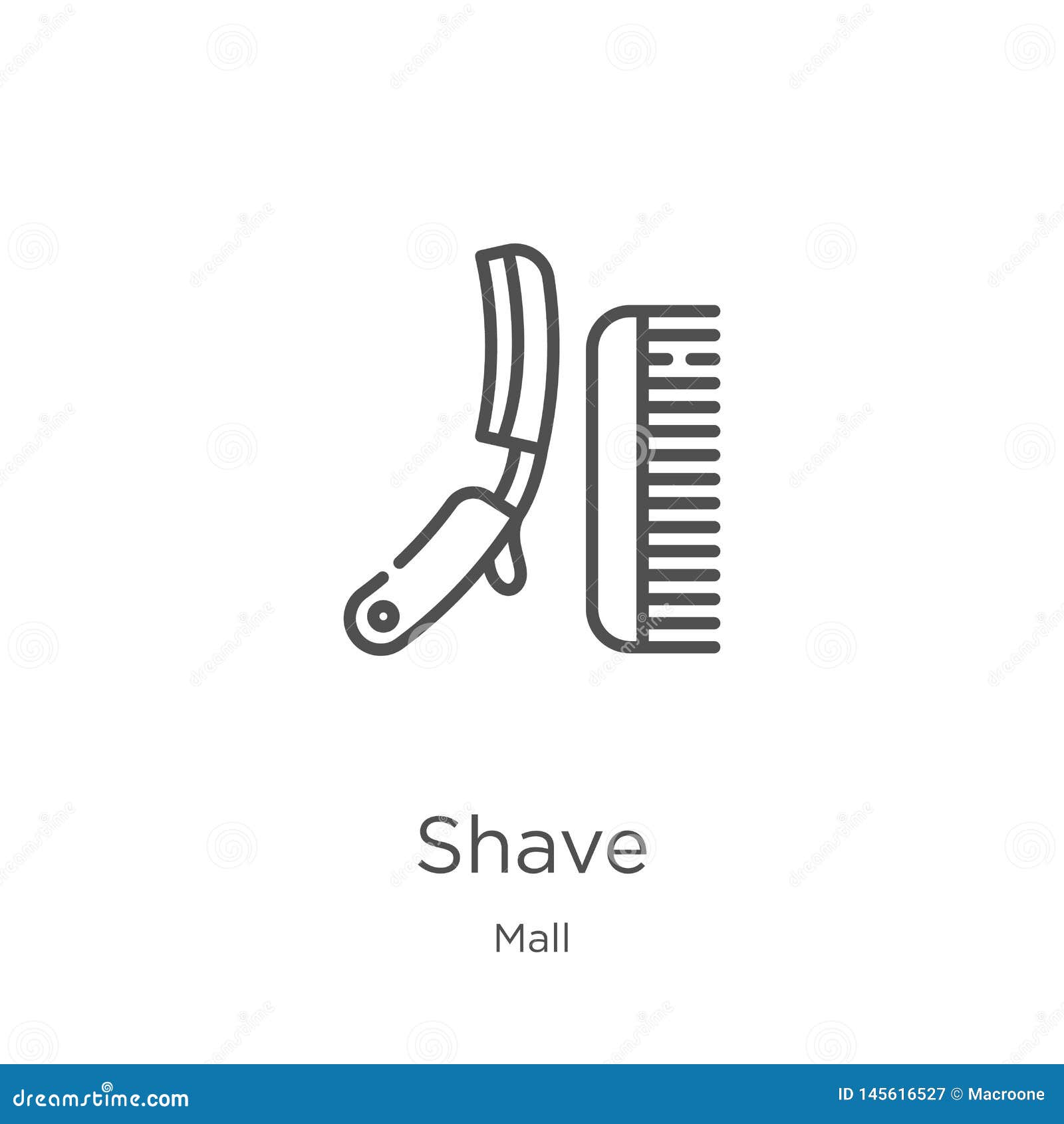 Shave Icon Vector from Mall Collection. Thin Line Shave Outline Icon ...
