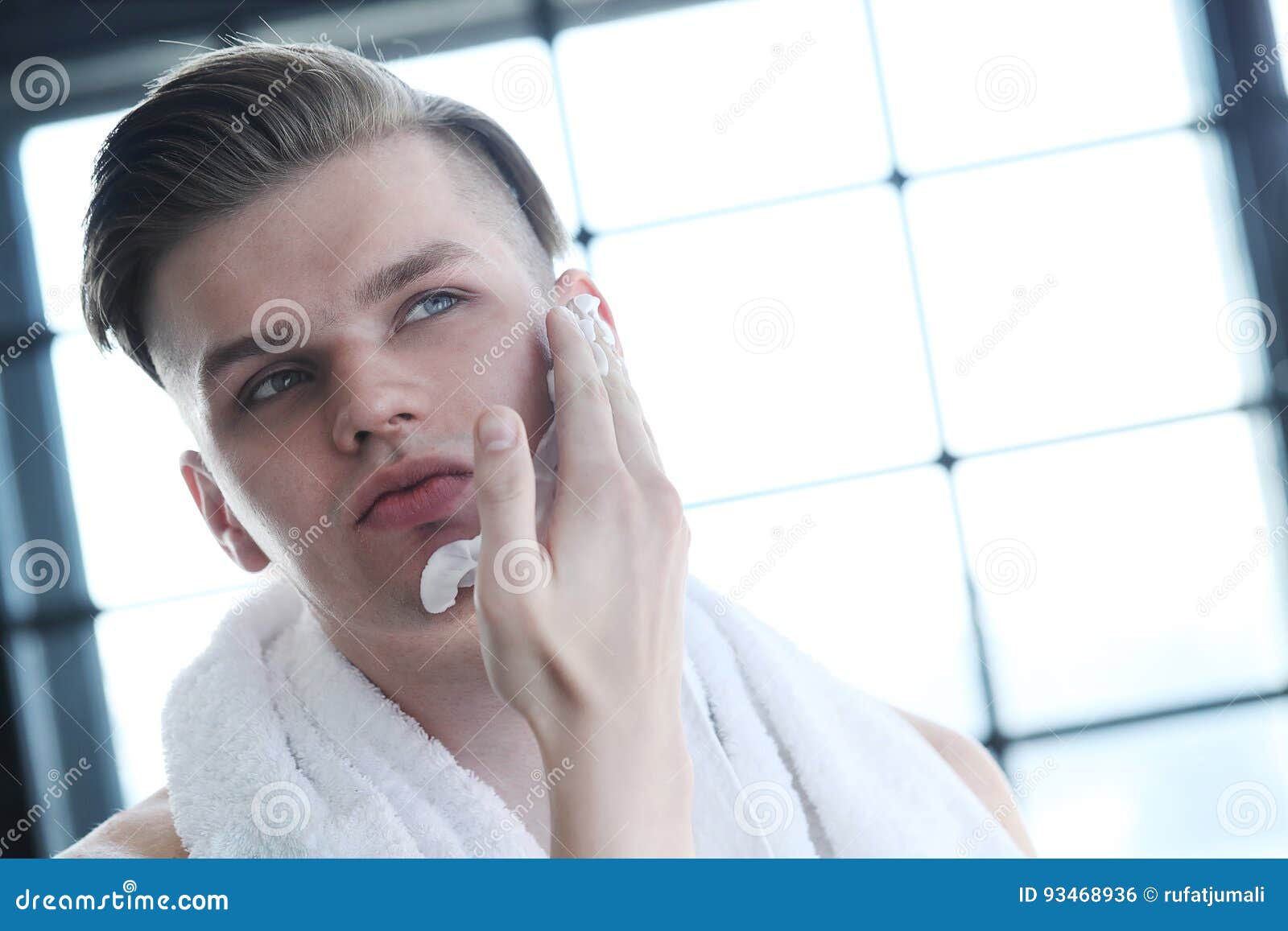 Shave stock photo. Image of shaving, hairstyle, bathroom - 93468936