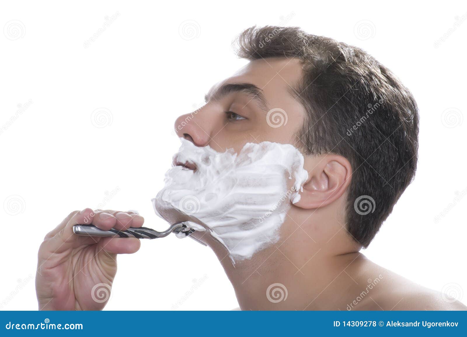 Shave men isolated stock photo. Image of adult, fresh - 14309278