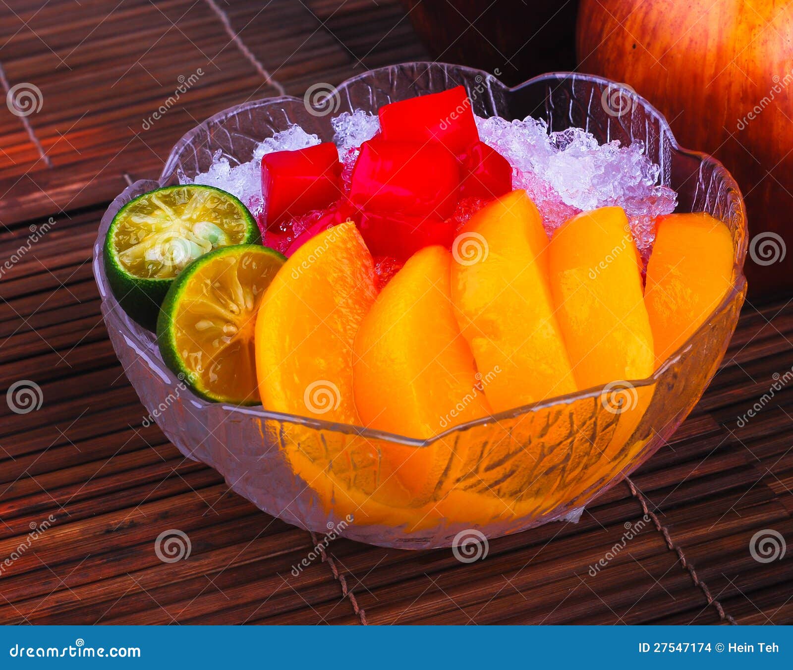 Shaved Ice Dessert and Fresh Fruits Stock Photo - Image of shave, frost ...
