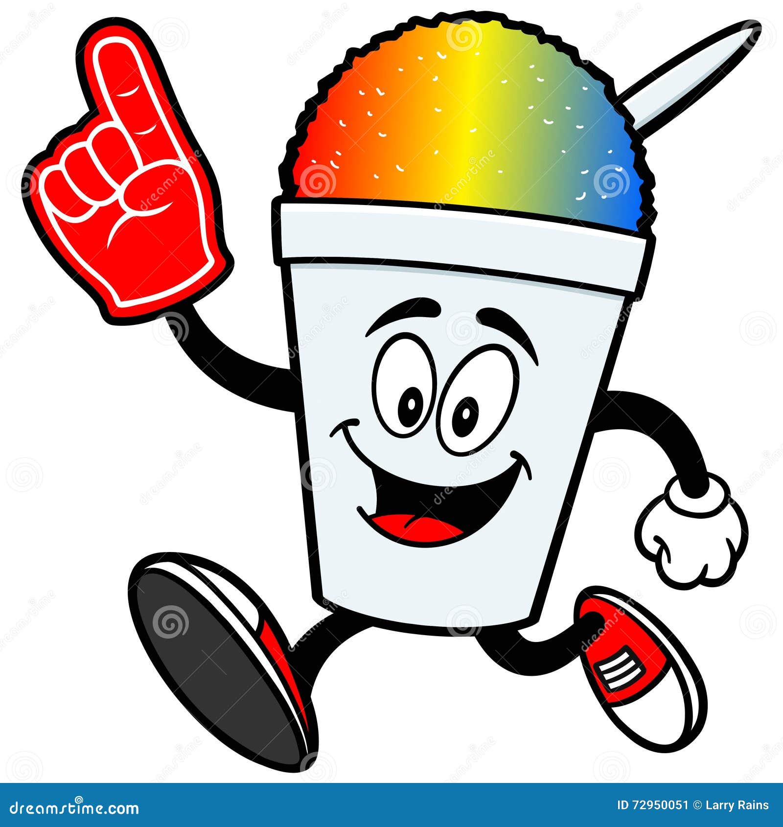 Foam Finger Cereal Box Isolated With The Cartoons Royalty Free
