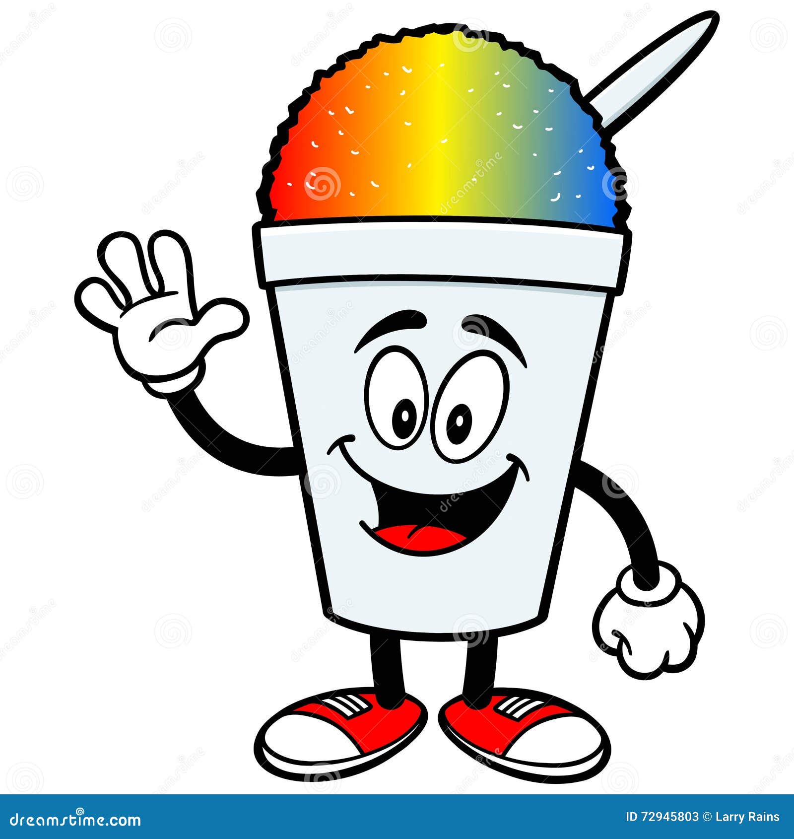 Shaved Ice Waving stock vector. Illustration of cold - 72945803