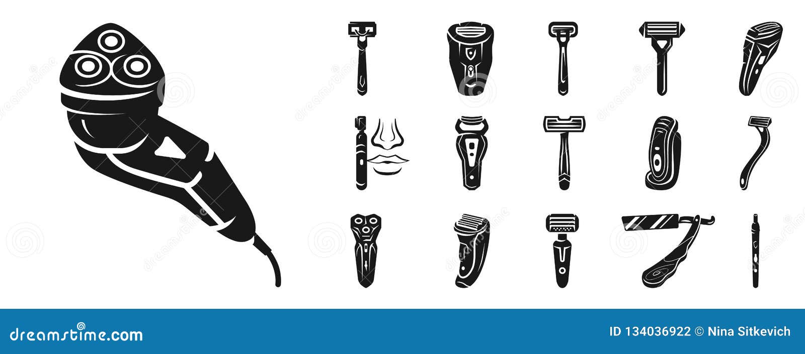 Shaver Icon Set, Simple Style Stock Vector - Illustration of hygiene ... Shaver Icon Set, Simple Style Stock Vector - Illustration of hygiene ...