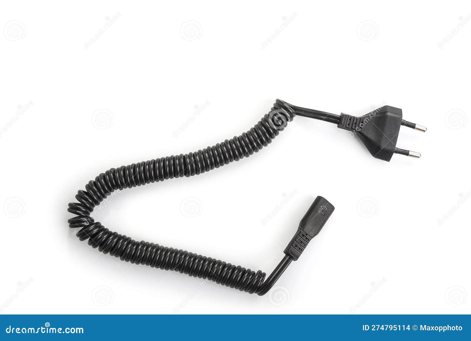 Shaver Power Cable 220v on a White Stock Photo - Image of technology ...