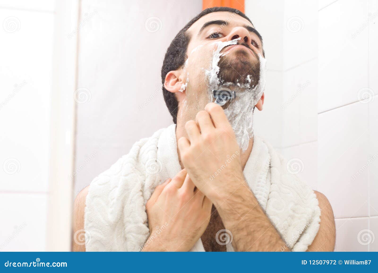 Shaving stock photo. Image of healthy, cream, morning - 12507972
