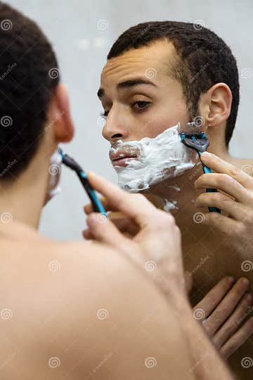 Shaving stock photo. Image of razor, chin, caucasian, hygiene - 1729674