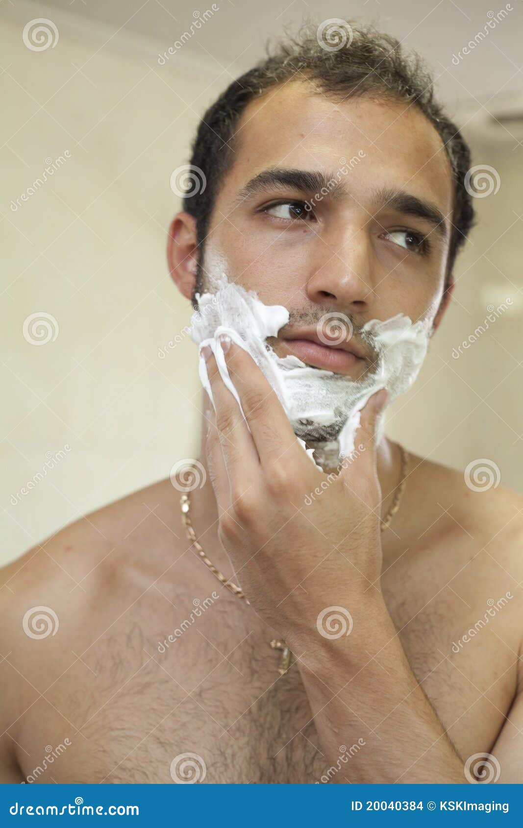 Shaving stock photo. Image of hair, people, indoors, looking - 20040384