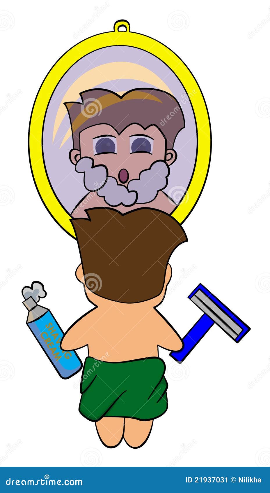 Shaving stock illustration. Illustration of cream, razor - 21937031