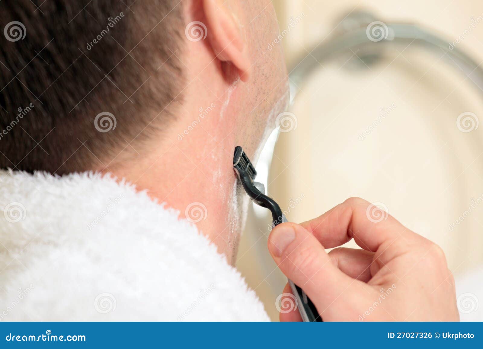 Shaving stock photo. Image of person, hairs, safety, white - 27027326