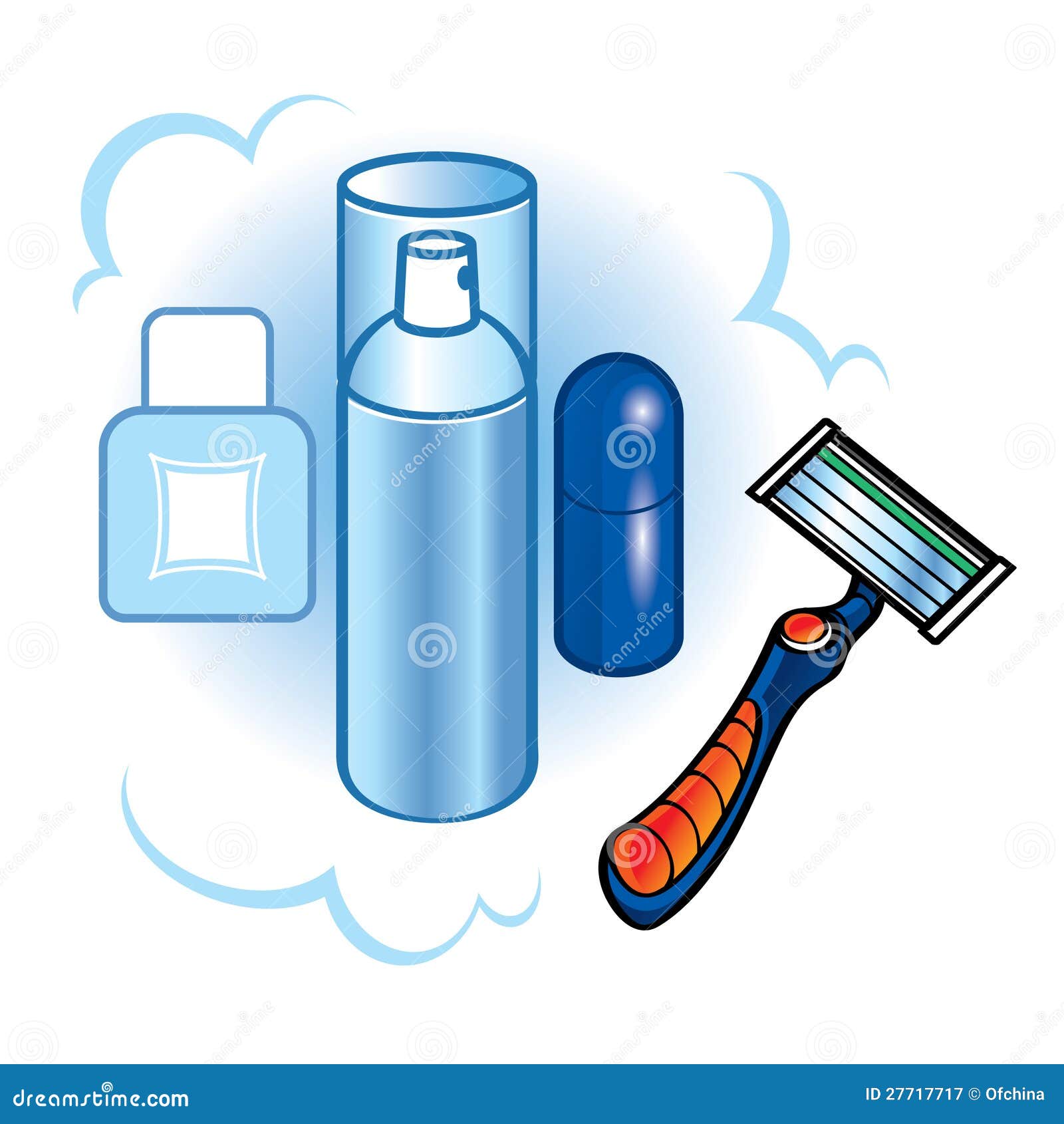 Shaving stock vector. Illustration of procedure, stainless - 27717717