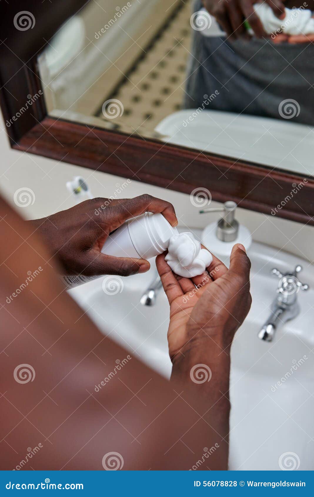 Shaving cream hands stock photo. Image of basin, appearance - 56078828