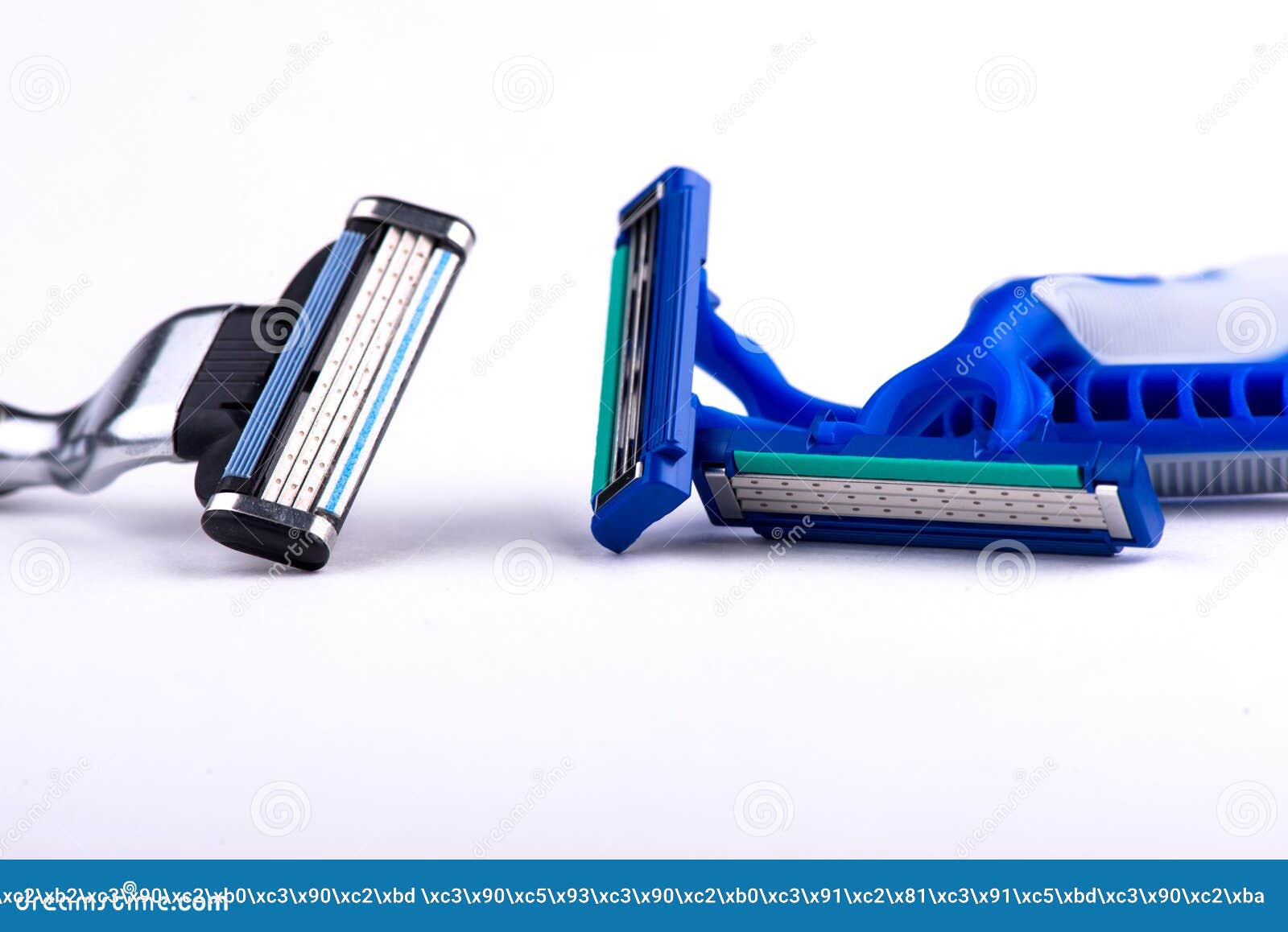 Razor on White Background. Machine for Shaving Stock Image - Image of ...