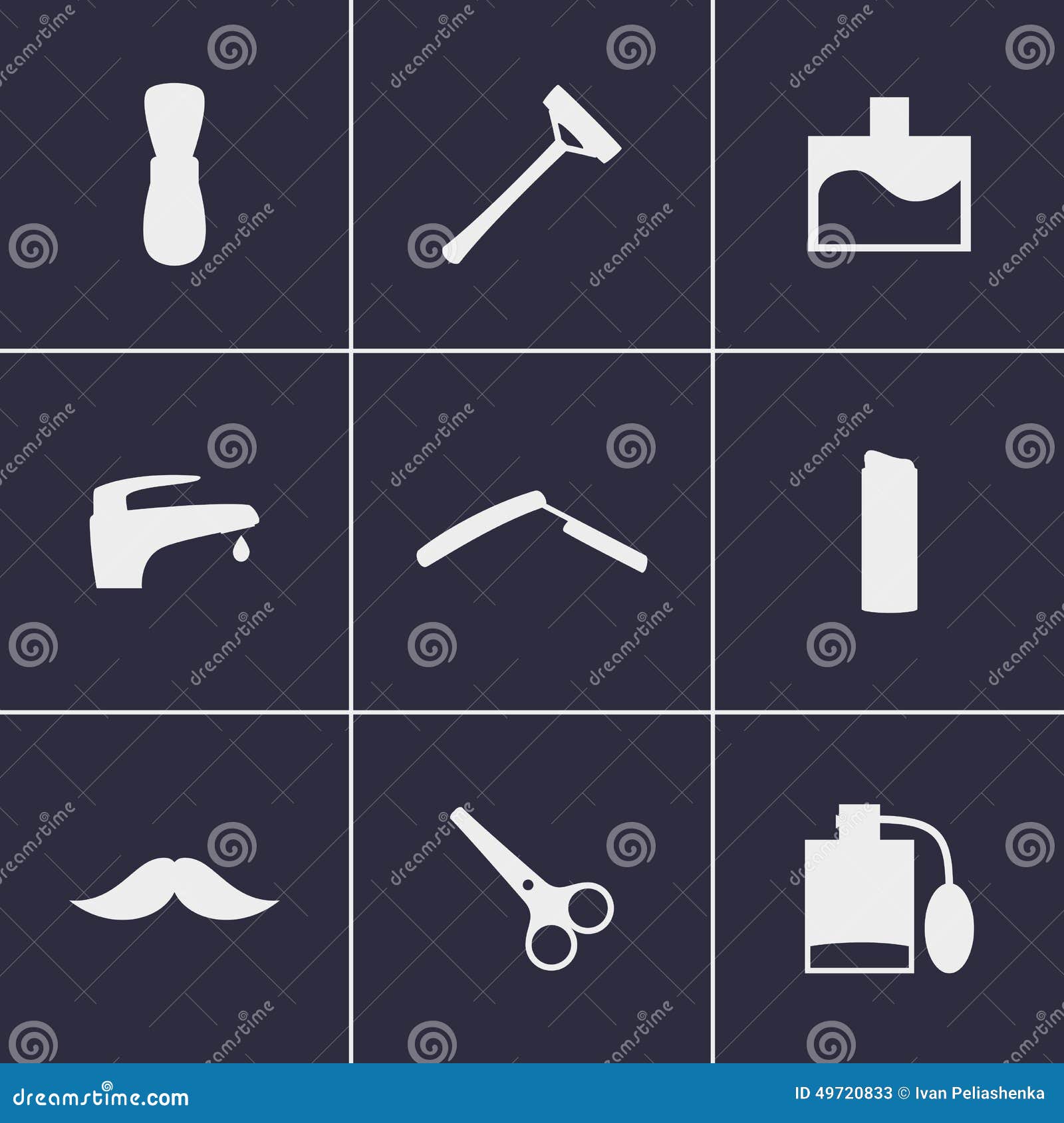 Shaving Icons stock illustration. Illustration of barbershop - 49720833
