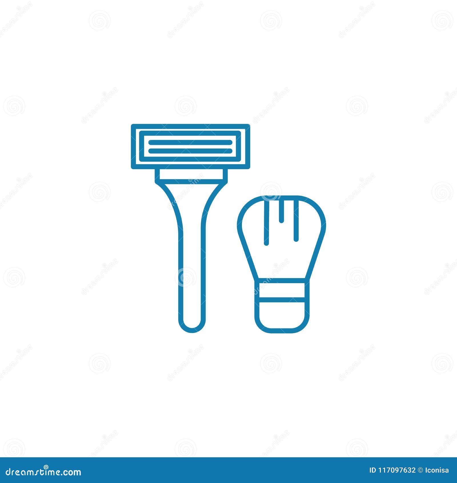 Shaving Linear Icon Concept. Shaving Line Vector Sign, Symbol ...