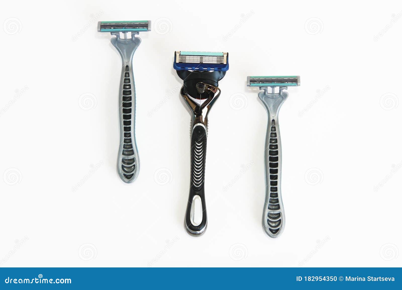 Shaving Machine, Hair Clipper and Shaving Blade Set Stock Photo - Image ...