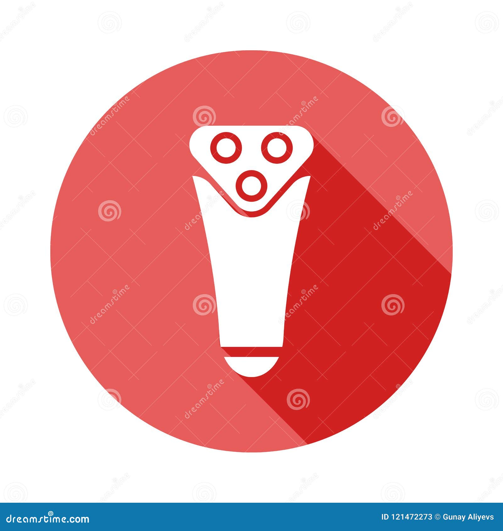 Shaving Machine Long Shadow Flat Icon. Element of Barber Icon for ...