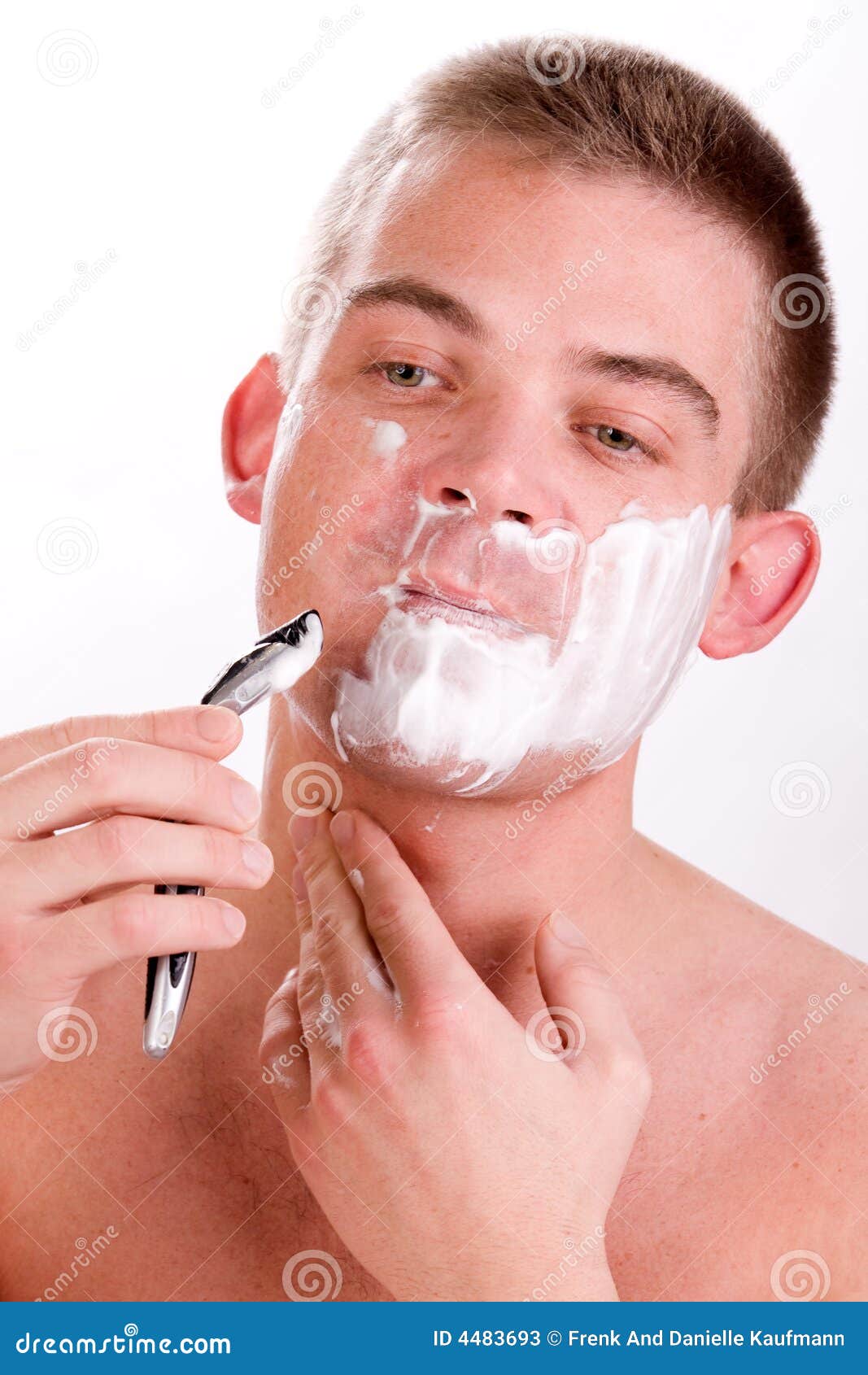 Shaving man stock image. Image of beautiful, lifestyle - 4483693