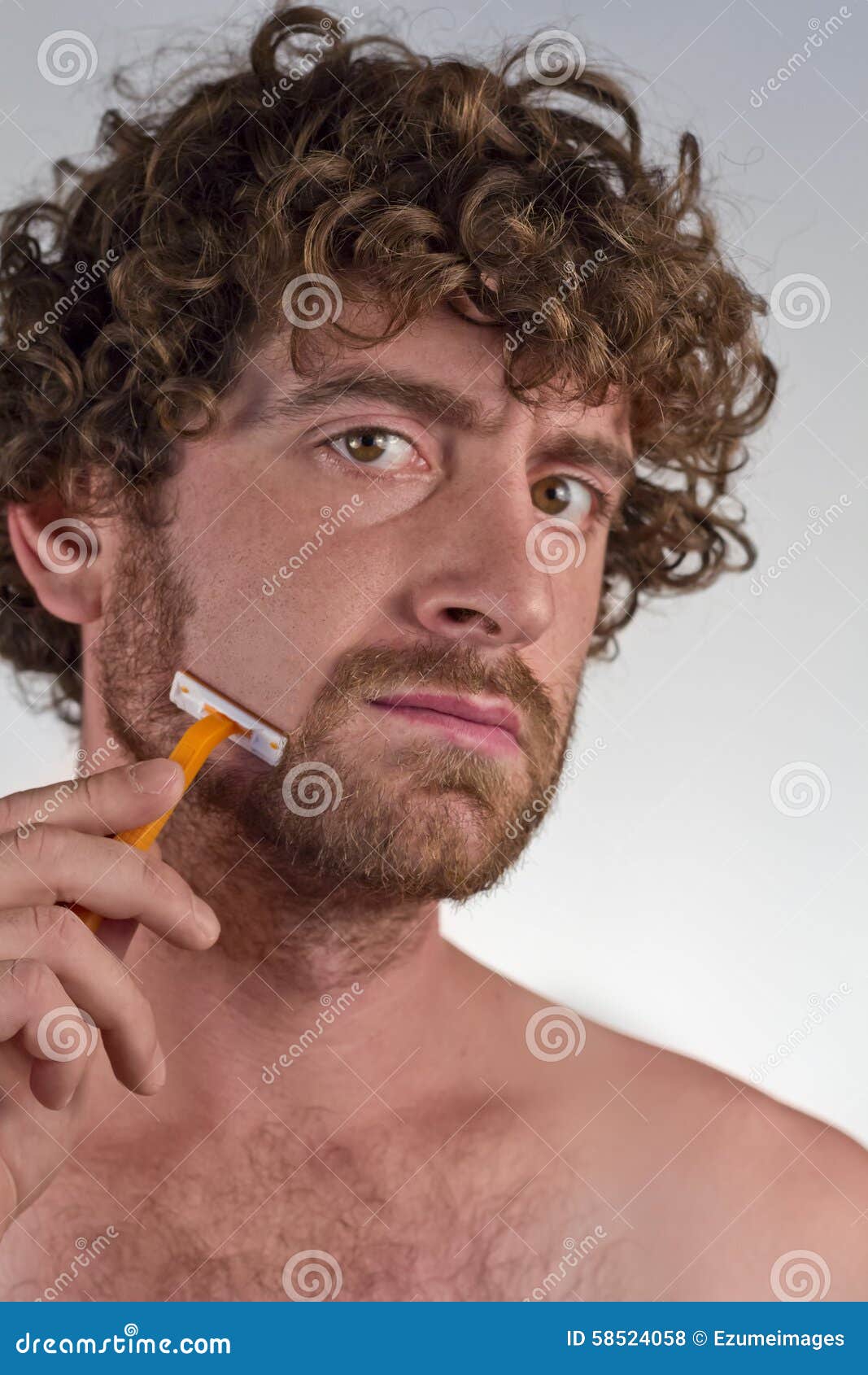 Shaving Off Beard stock photo. Image of grooming, face - 58524058