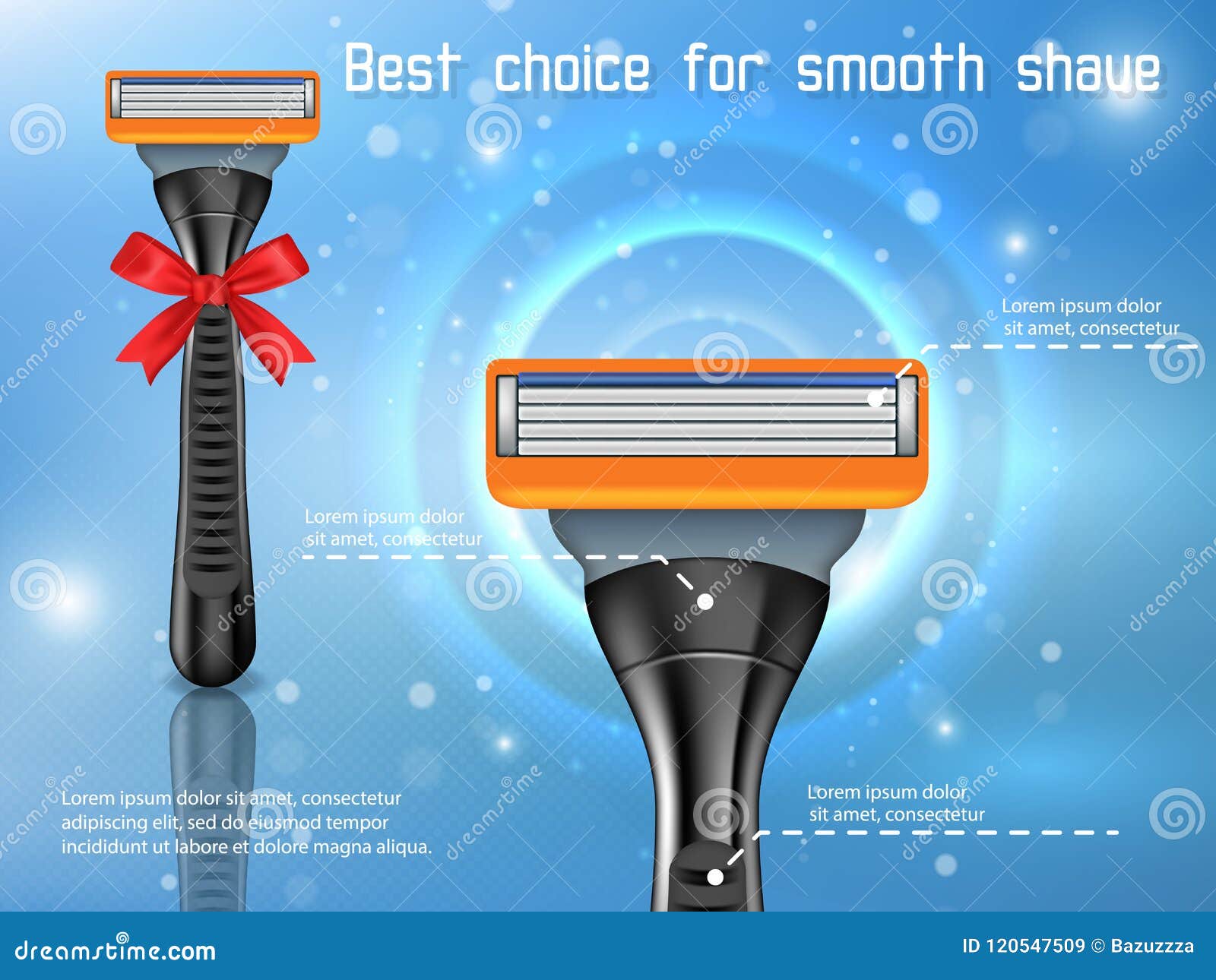 Shaving Razor Ads Vector Realistic Illustration Stock Vector Illustration Of Background