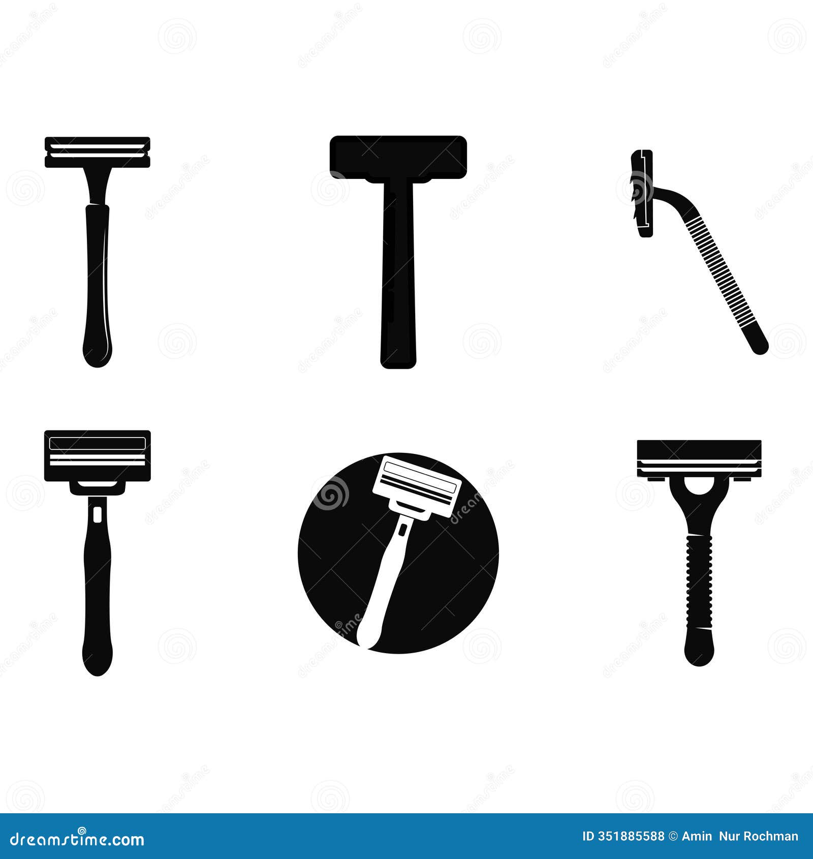 Shaving Razor Icon Logo Vector Stock Illustration - Illustration of ...