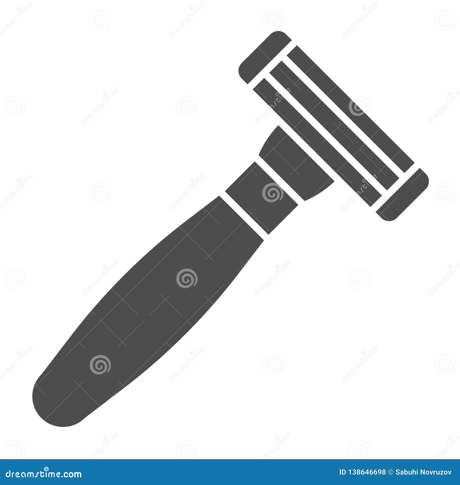 Shaving Razor Solid Icon. Blade Vector Illustration Isolated on White ...