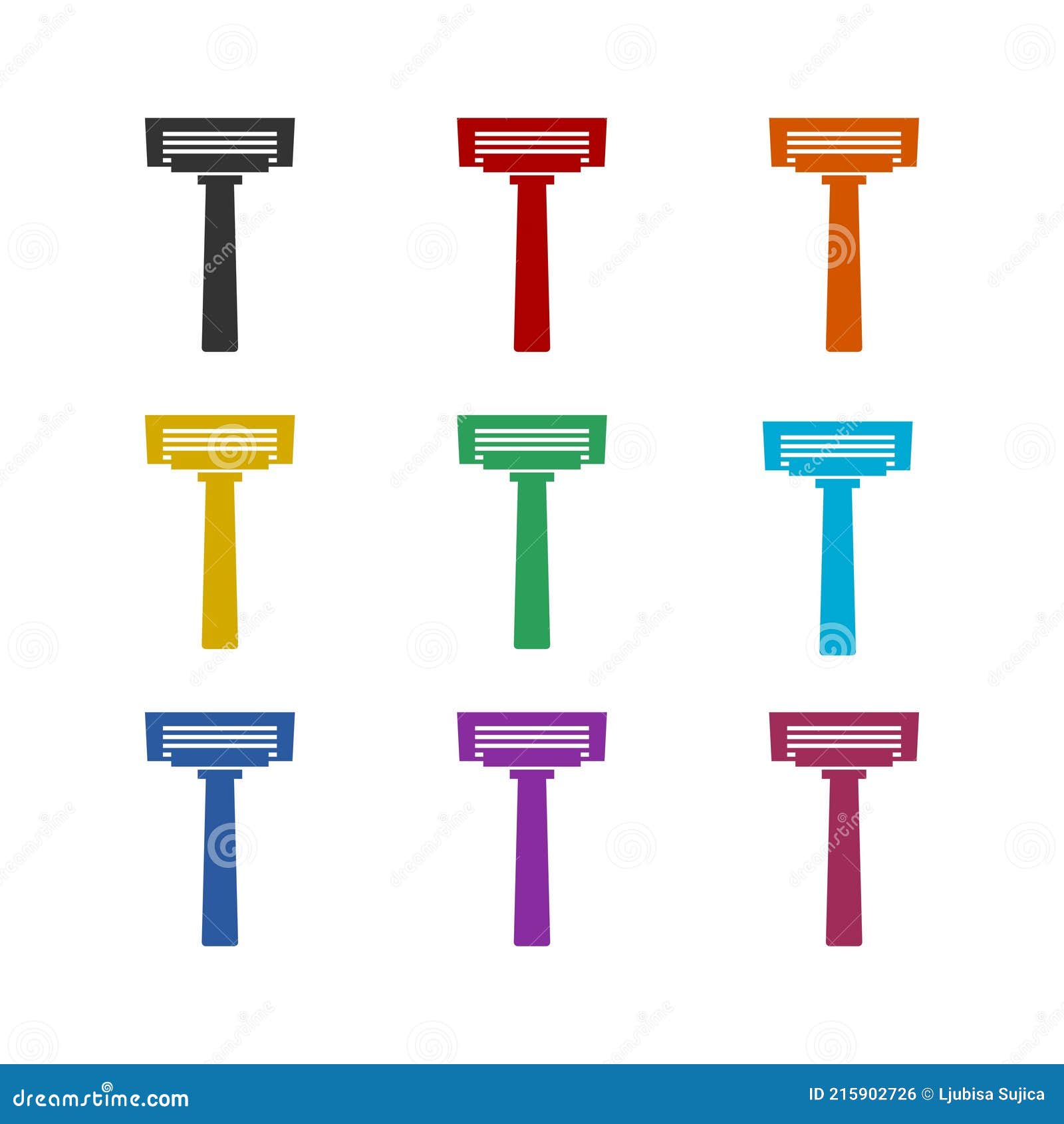 Shaving Safety Razor, Hair Remover Blade. Flat Vector Icon Illustration ...