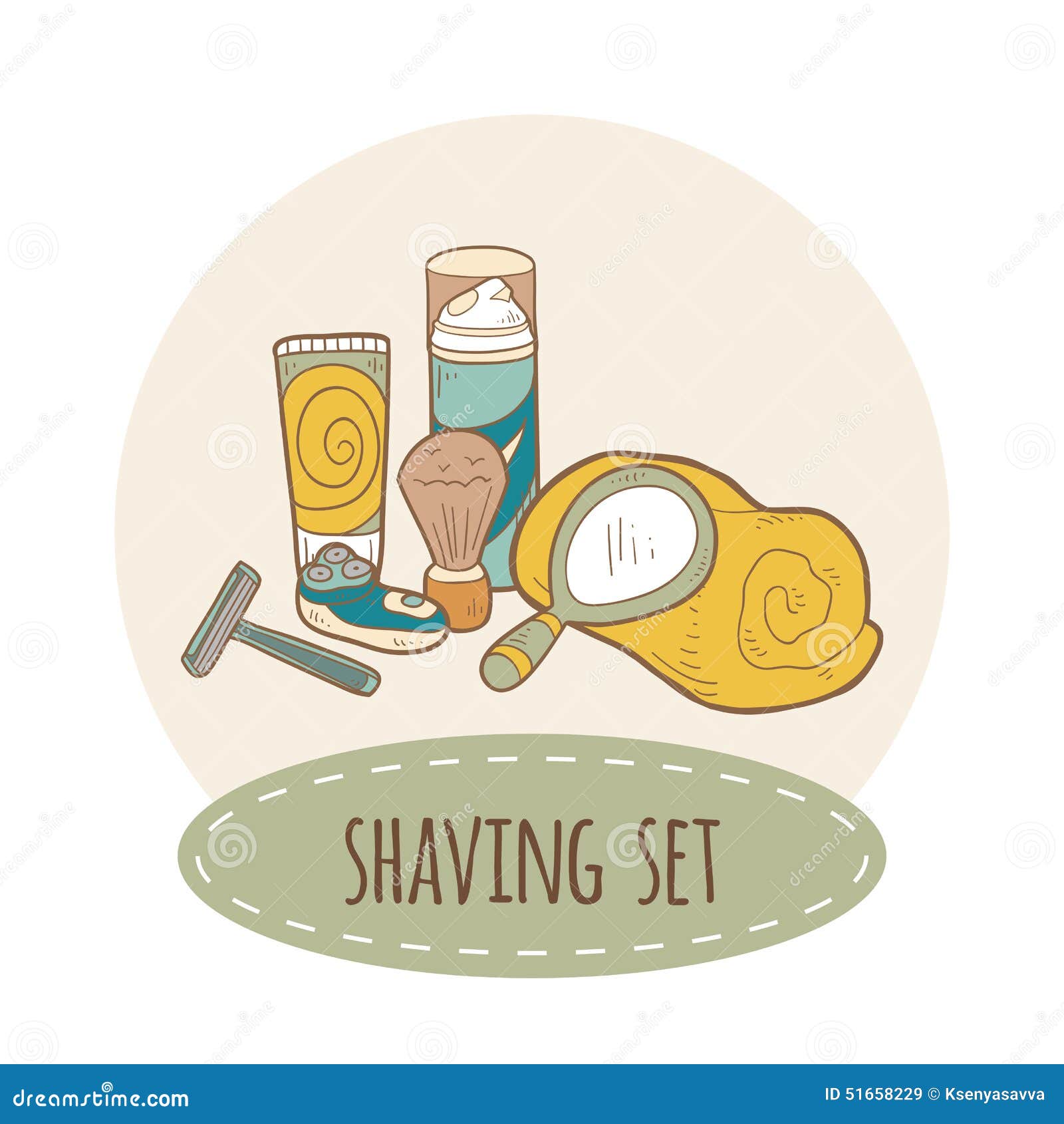 Shaving vector set stock vector. Illustration of haircutting - 51658229