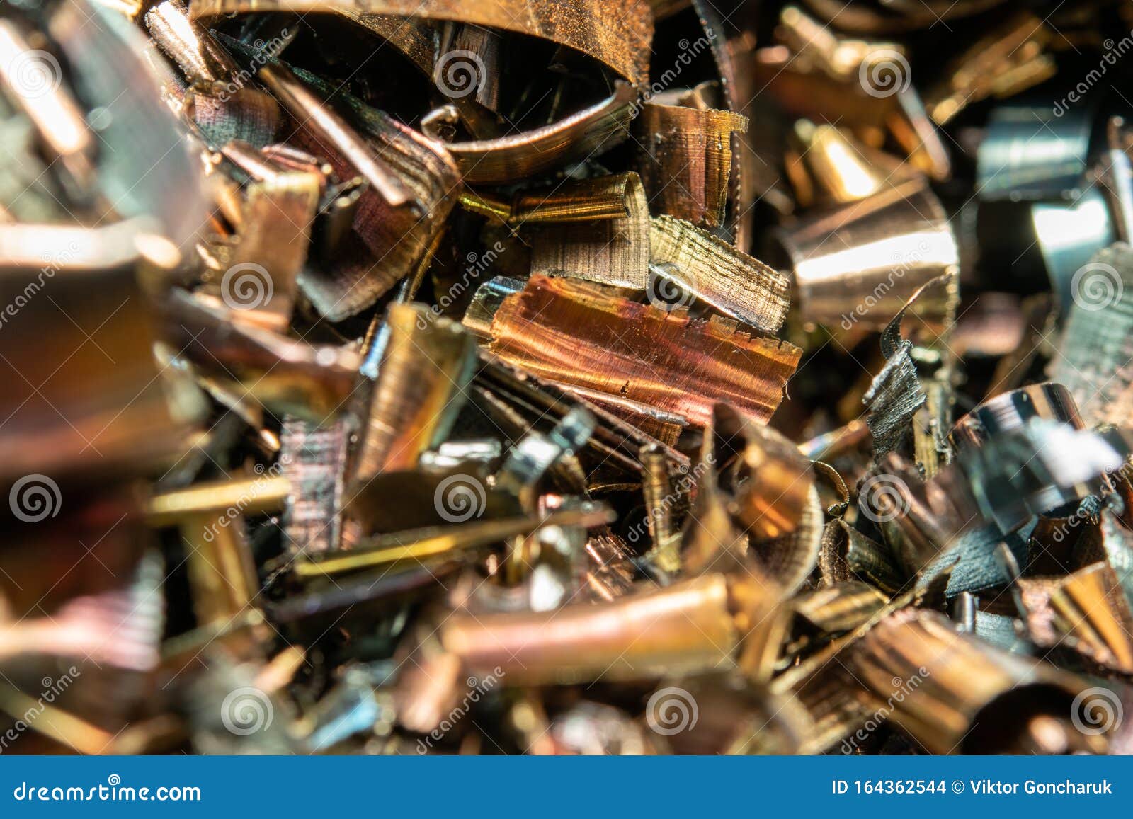 Shavings close up stock photo. Image of debris, shiny - 164362544