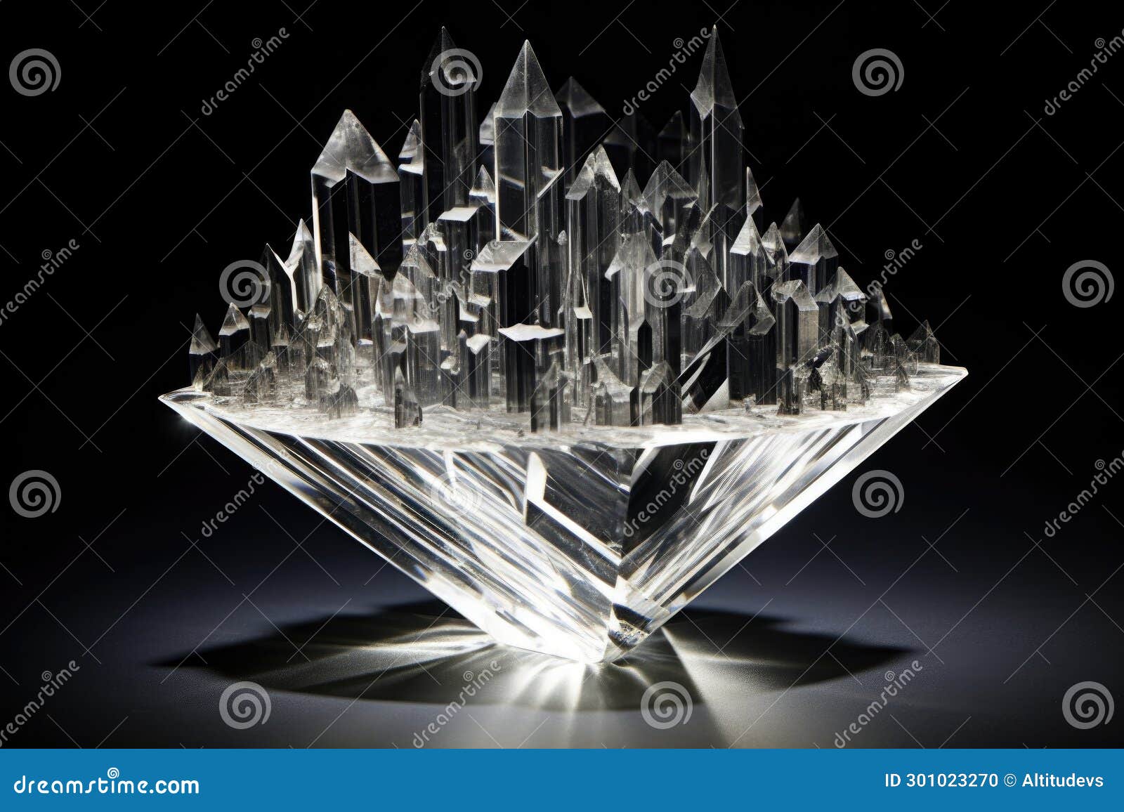 Shavings from a Graphite Pencil Forming a Diamond Shape on a Glass ...