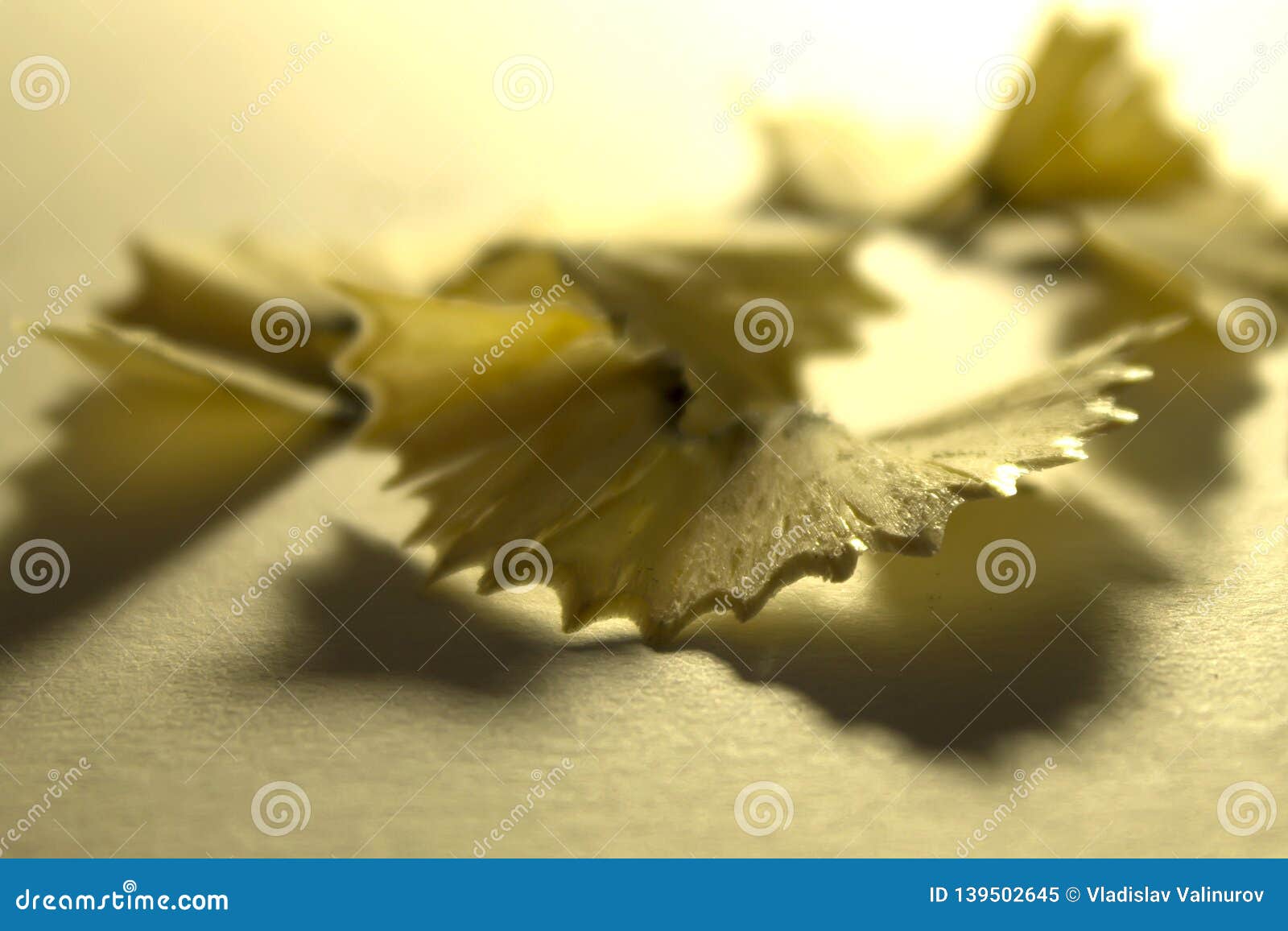 Shavings from a Pencil in a Backlight Stock Image - Image of note ...