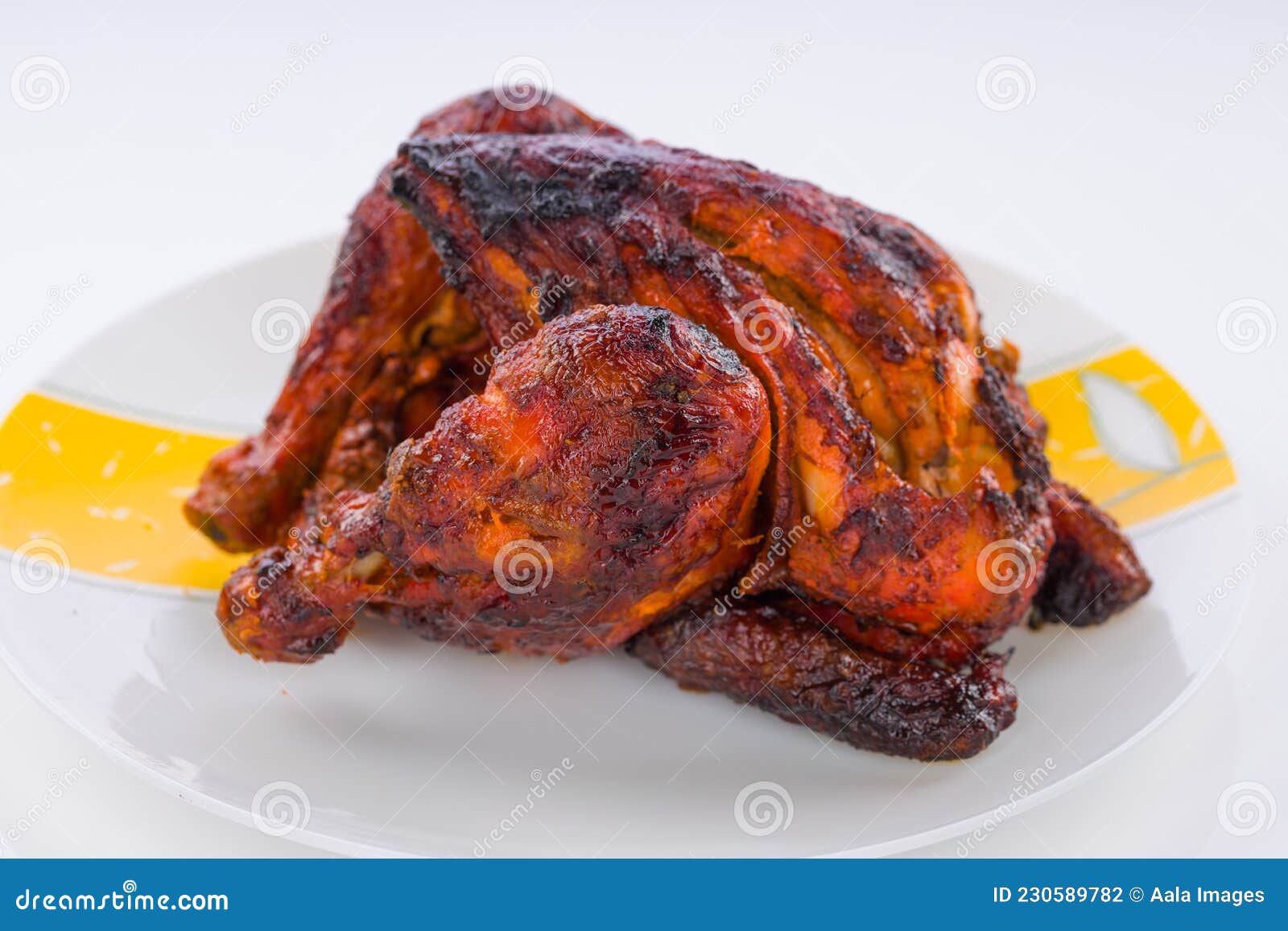 Shawai Chicken with White Background Stock Photo - Image of food ...