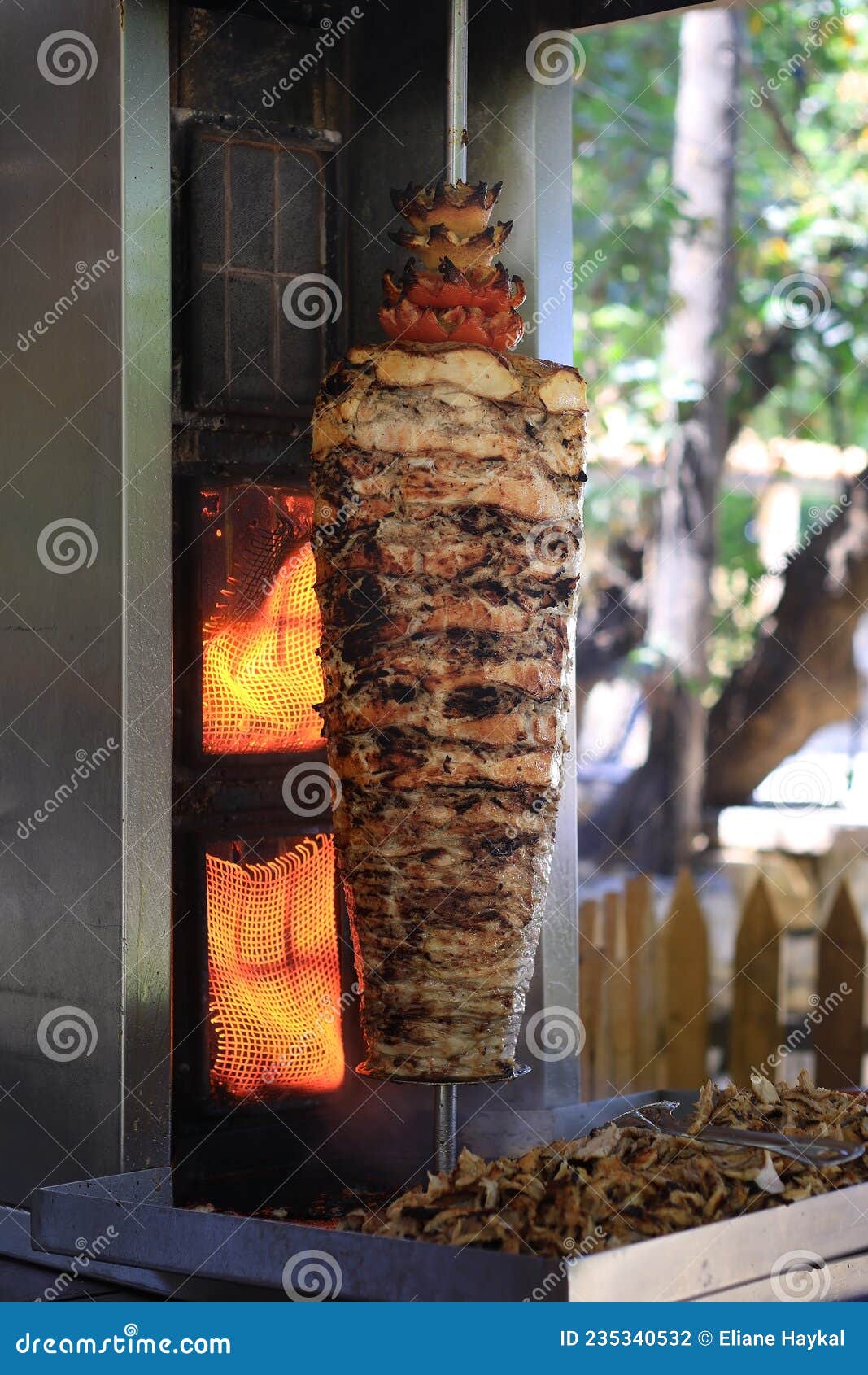 Shawarma stock photo. Image of mediterranean, meal, fire - 235340532
