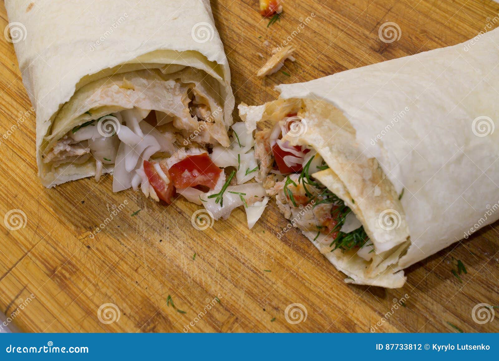 Shawarma. Closeup Picture Of Stacked Meat Roasting, Shawarma Stock ...