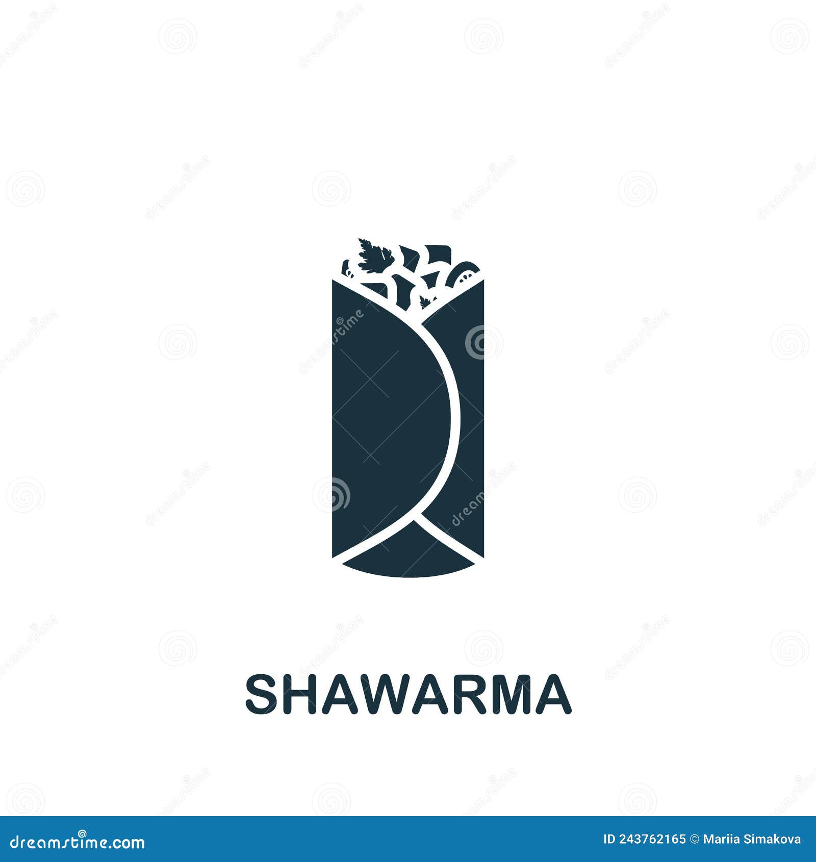 Shawarma Icon. Monochrome Simple Icon for Templates, Web Design and ...