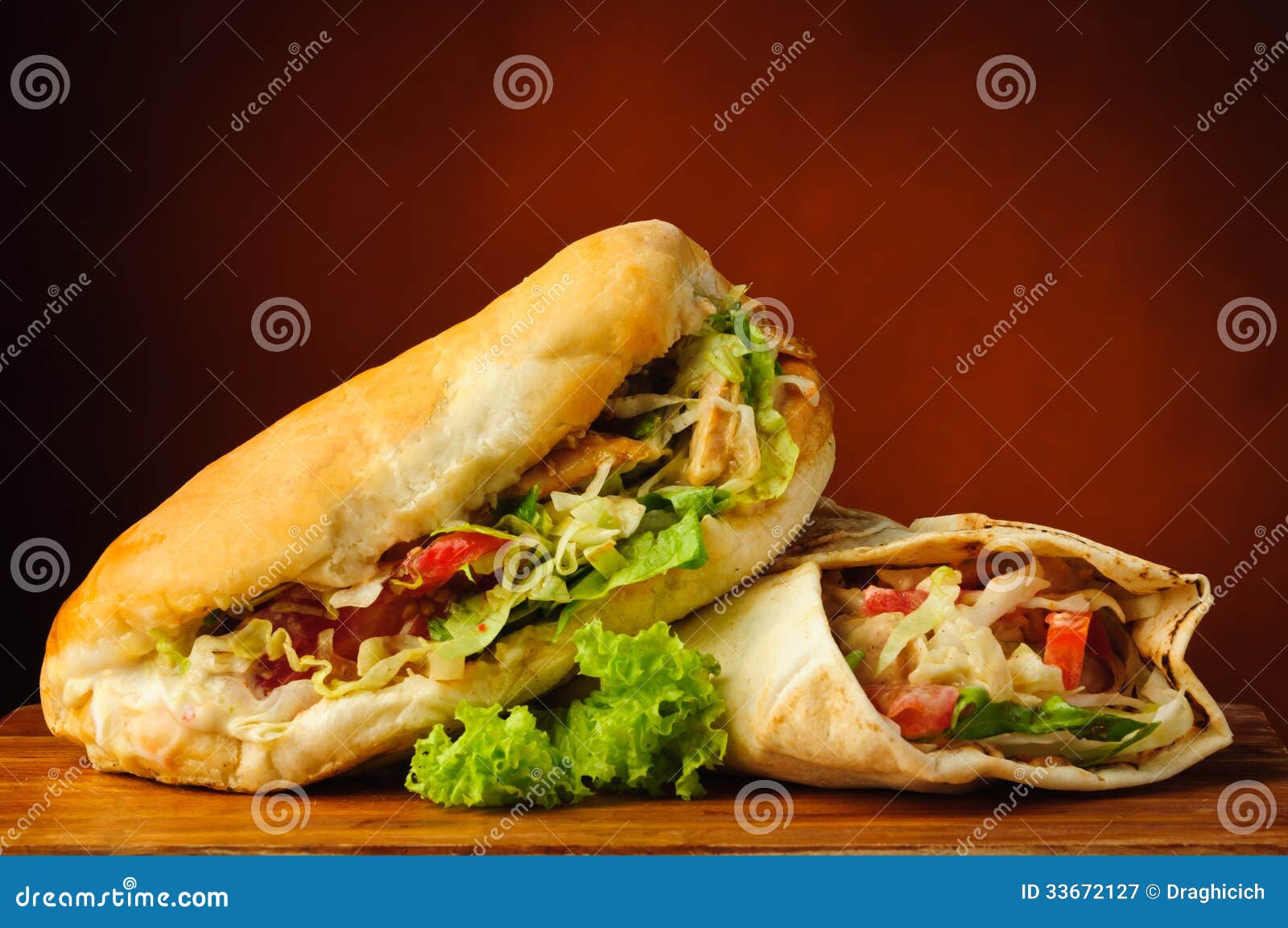 Shawarma and kebab stock image. Image of doener, snack - 33672127