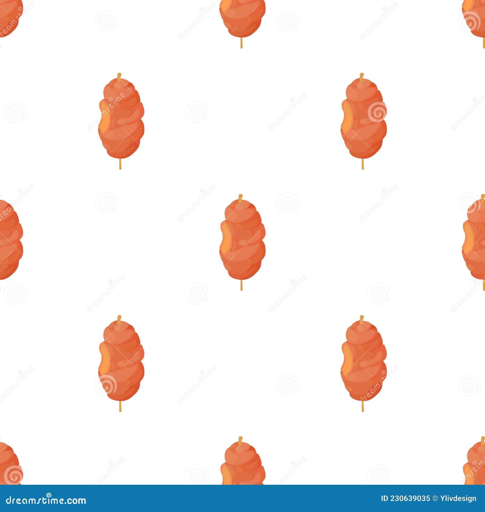 Shawarma Pattern Seamless Vector Stock Vector - Illustration of doner ...