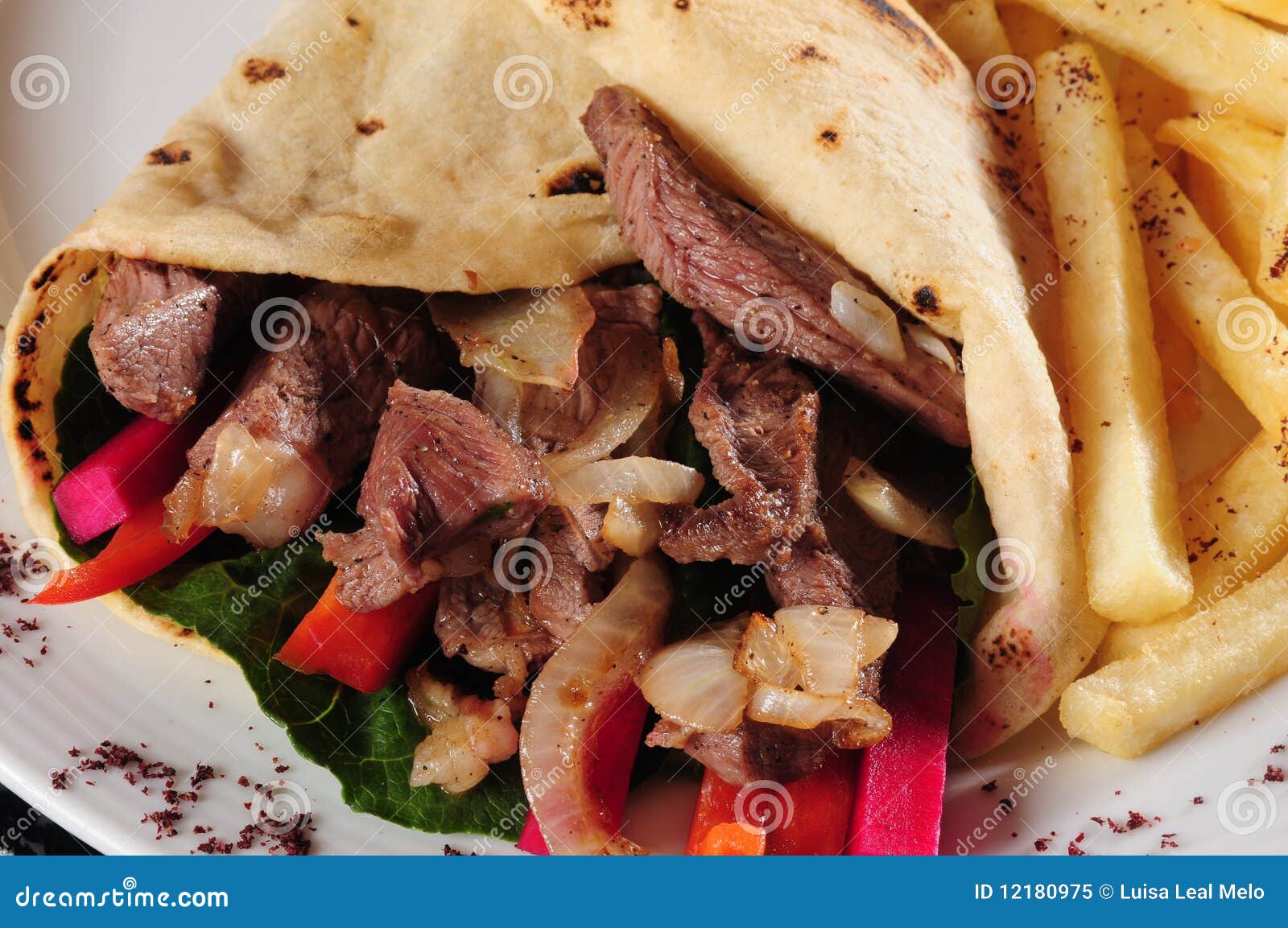 Shawarma plate. stock image. Image of lebanese, cuisine - 12180975
