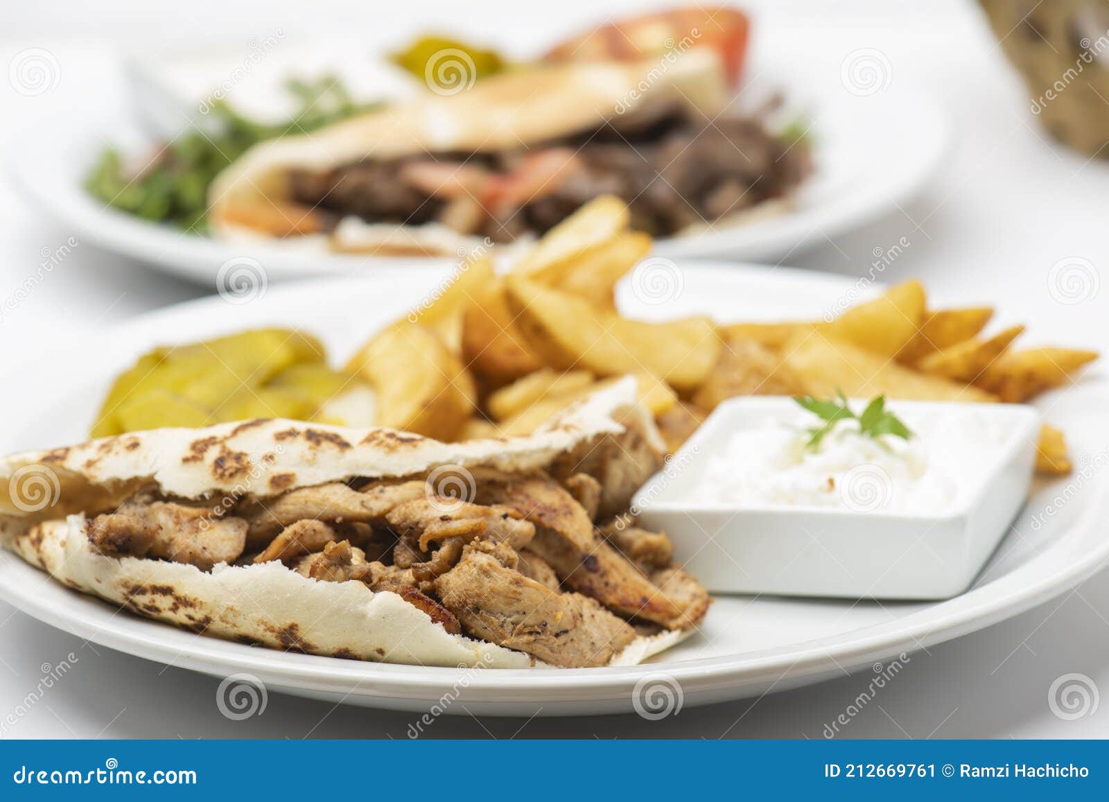 Shawarma Plate , Shawarma Beef and Chicken Plate Stock Image - Image of ...