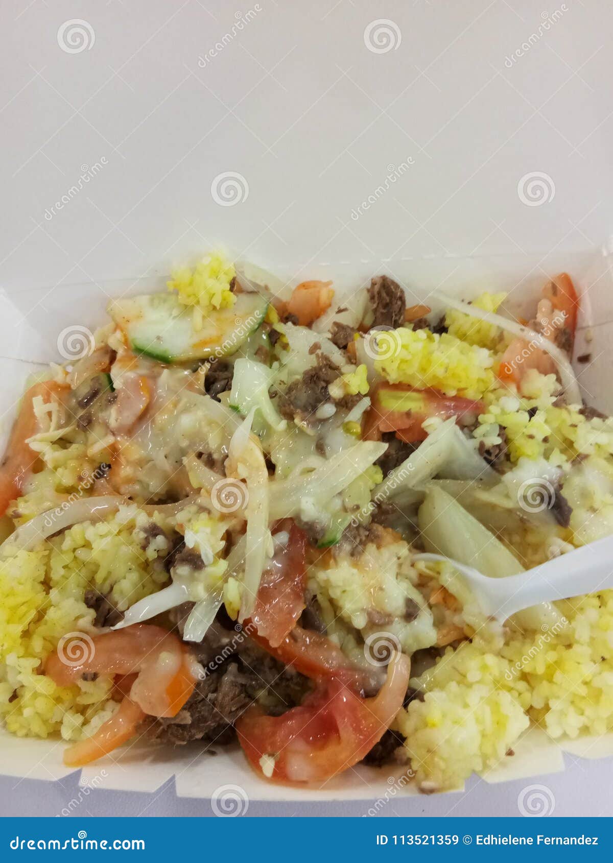 Shawarma rice stock image. Image of shawarma, tomatoes - 113521359