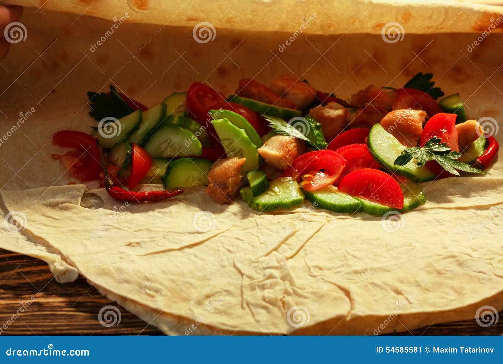 Shawarma stock image. Image of dinner, oriental, kosher - 54585581