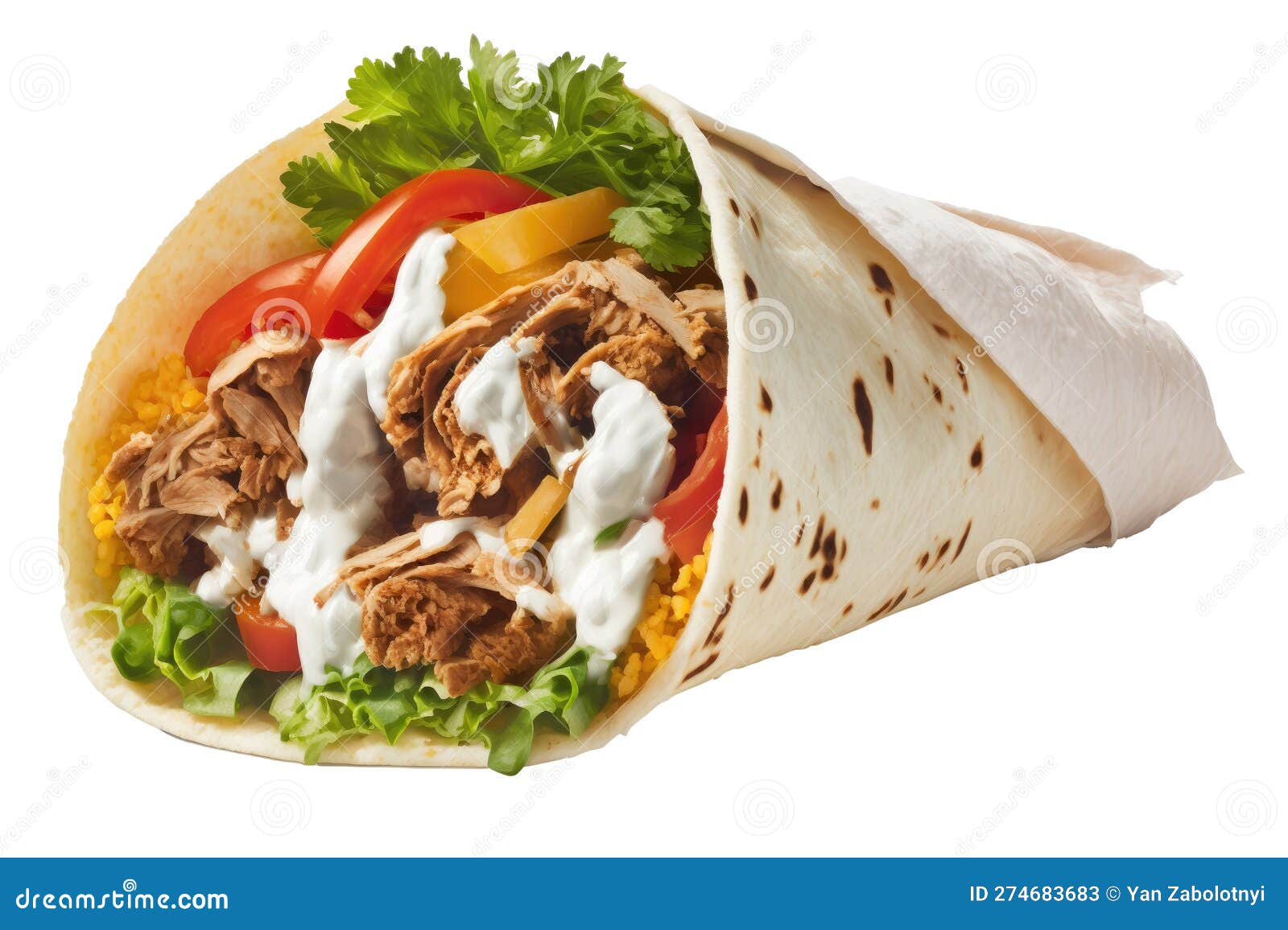 Shawarma on a Transparent Background. Generative AI Stock Illustration ...
