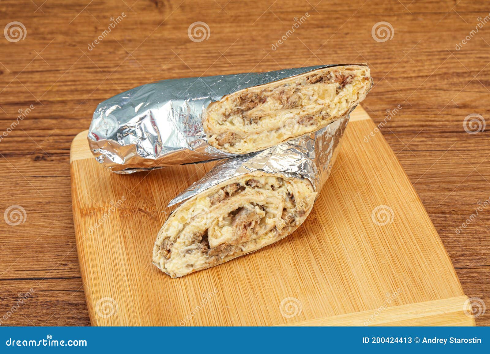 Shawarma with Tuna Fish and Cheese Stock Image - Image of roll, sweet ...