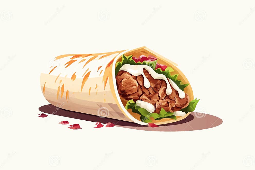 Shawarma Vector Flat Minimalistic Isolated Vector Style Illustration Stock Vector - Illustration ...