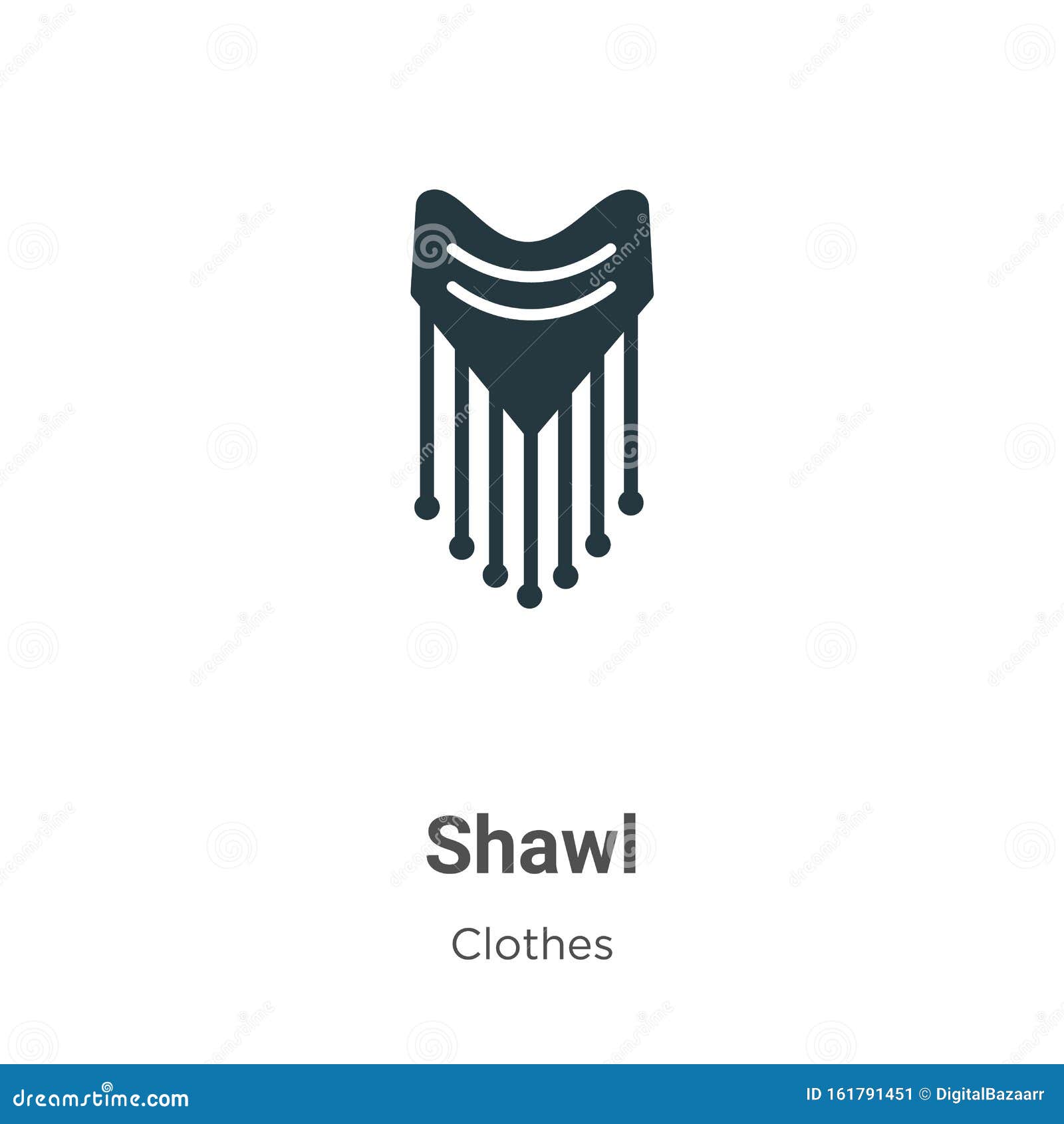 Shawl Vector Icon on White Background. Flat Vector Shawl Icon Symbol ...
