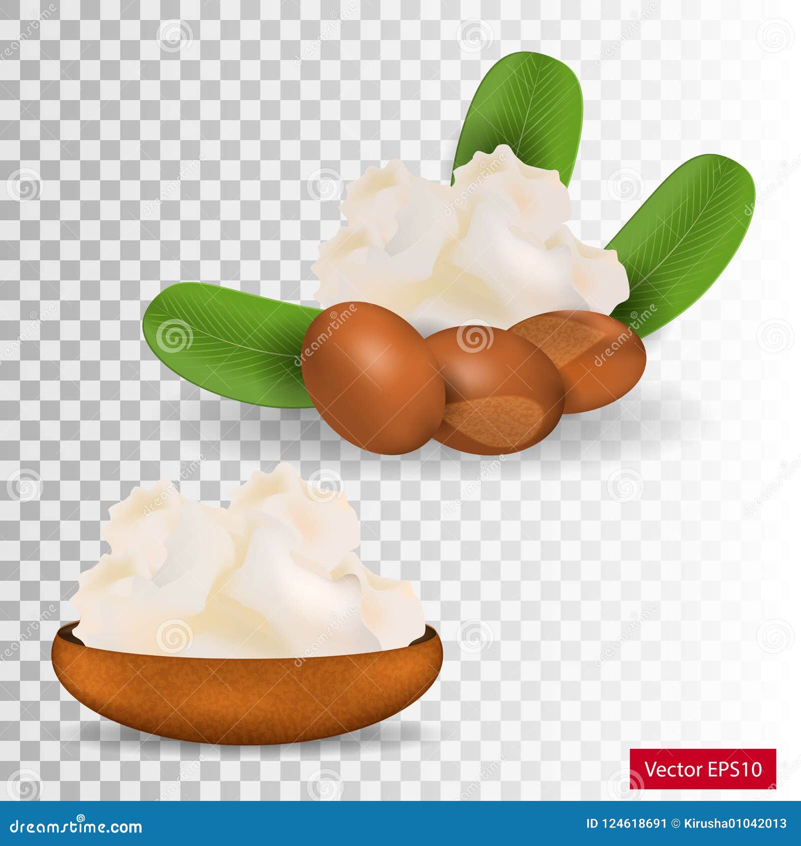 Shea Butter on a Transparent Background Stock Illustration ...