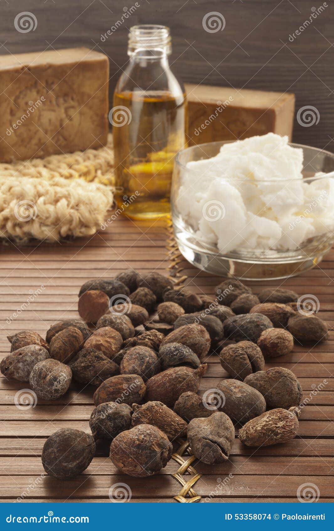 Shea Nuts on a Natural Background Stock Photo - Image of natural, seeds ...