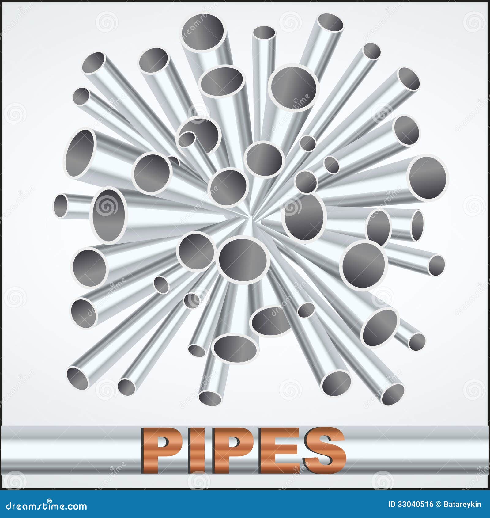 Sheaf Of Metal Piles Vector Illustration | CartoonDealer.com #33040516